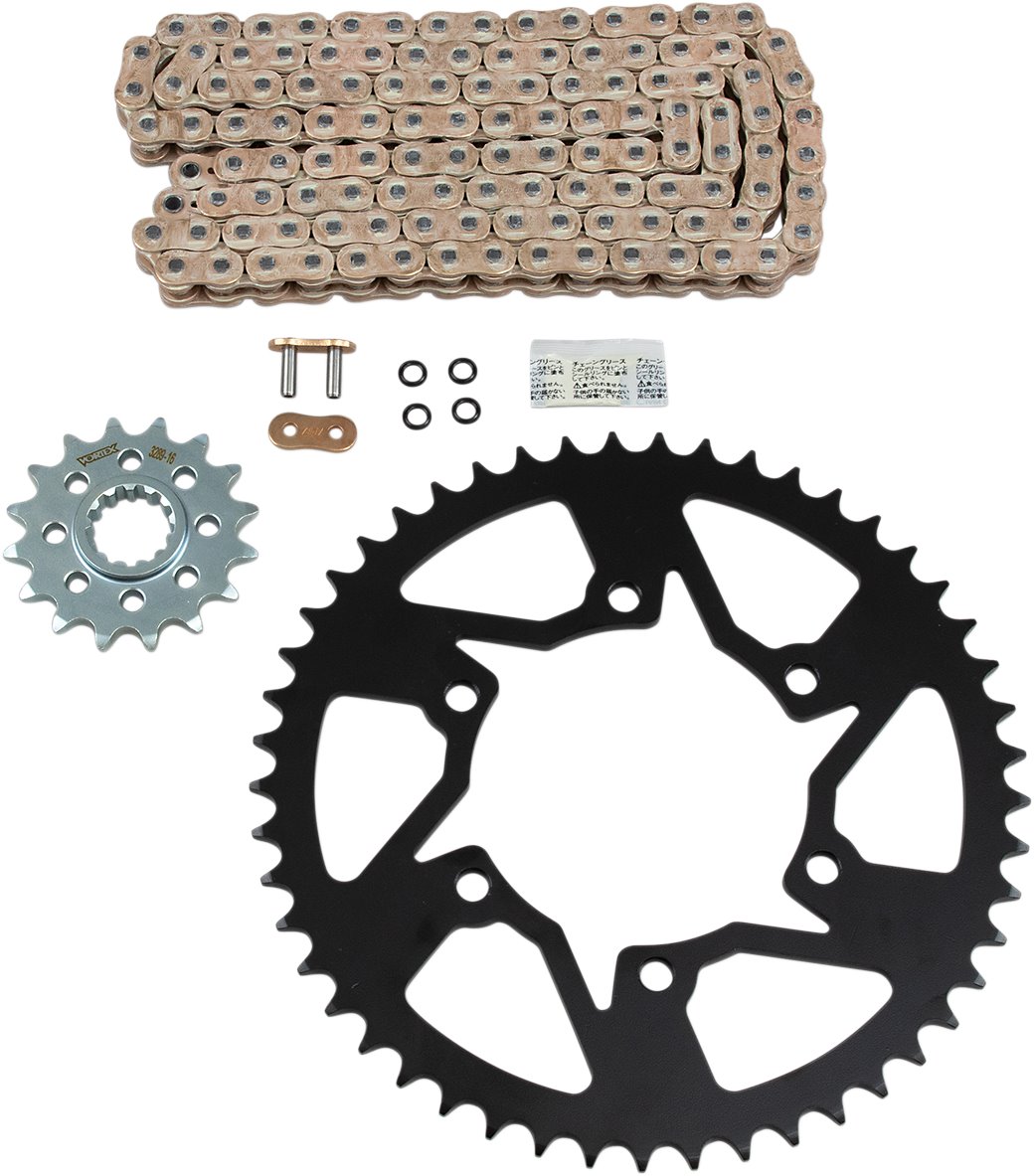 Vortex HFRS Hyper Fast 520 Conversion RX3 Gold Chain & Sprocket Kit ...