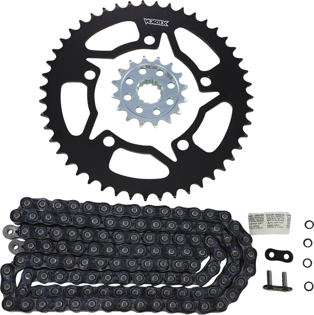 Vortex HFRS Hyper Fast 520 Conversion RX3 Gold Chain & Sprocket Kit ...