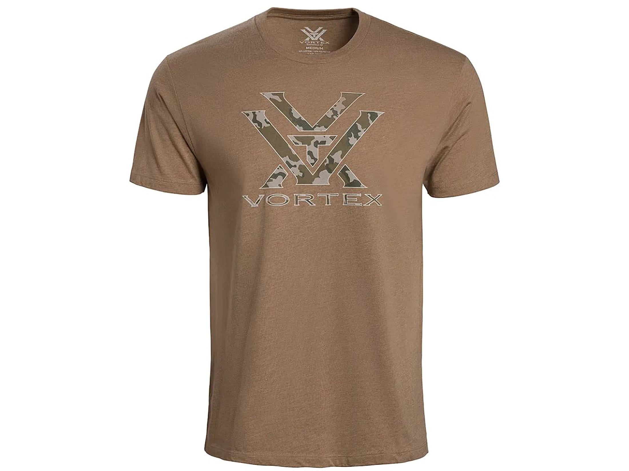 Vortex Optics Men's Camo Logo Short Sleeve Crew Neck T Shirt Coyote ...