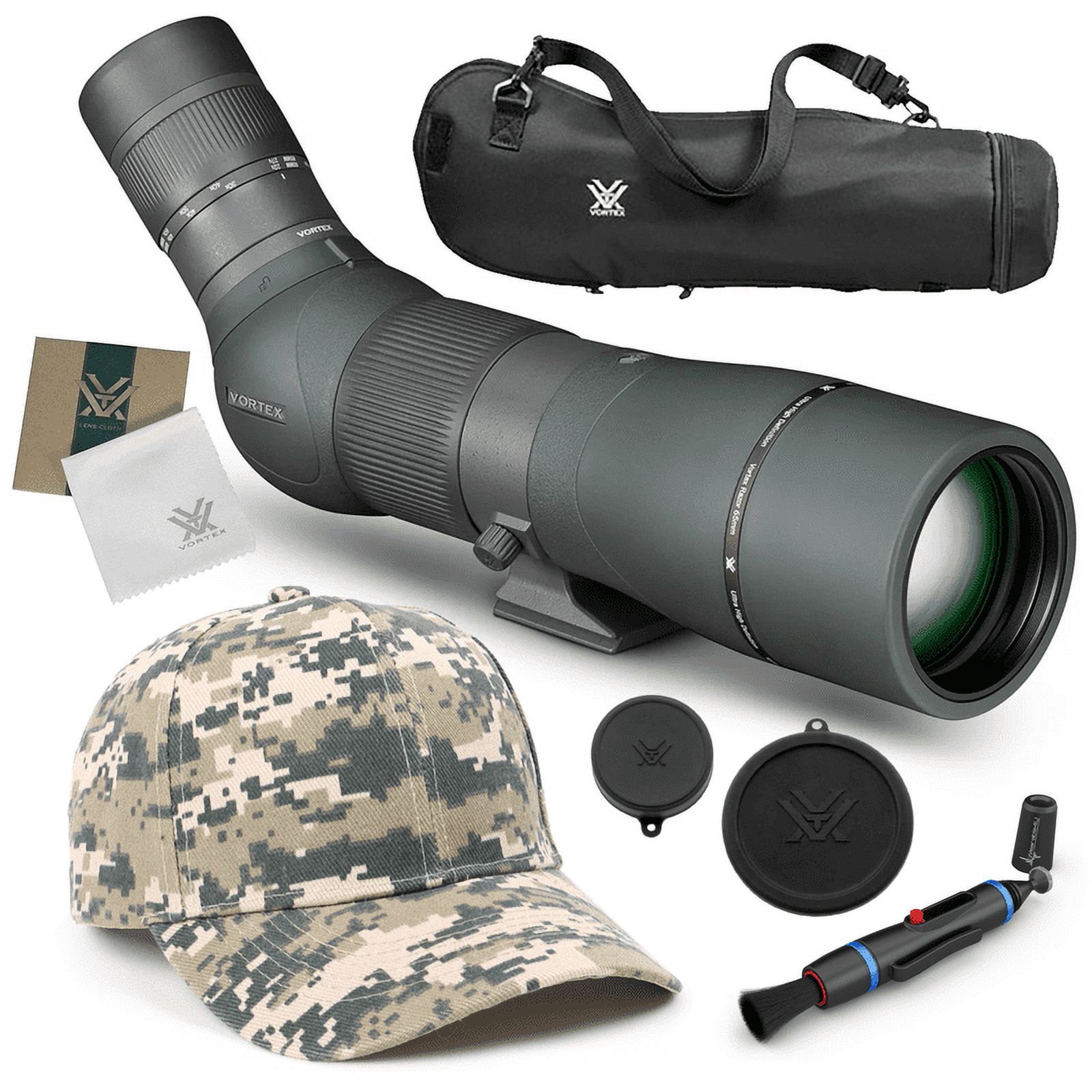 Vortex Razor HD 27-60x85 Spotting Scope (Angled) and Tripod Bundle ...