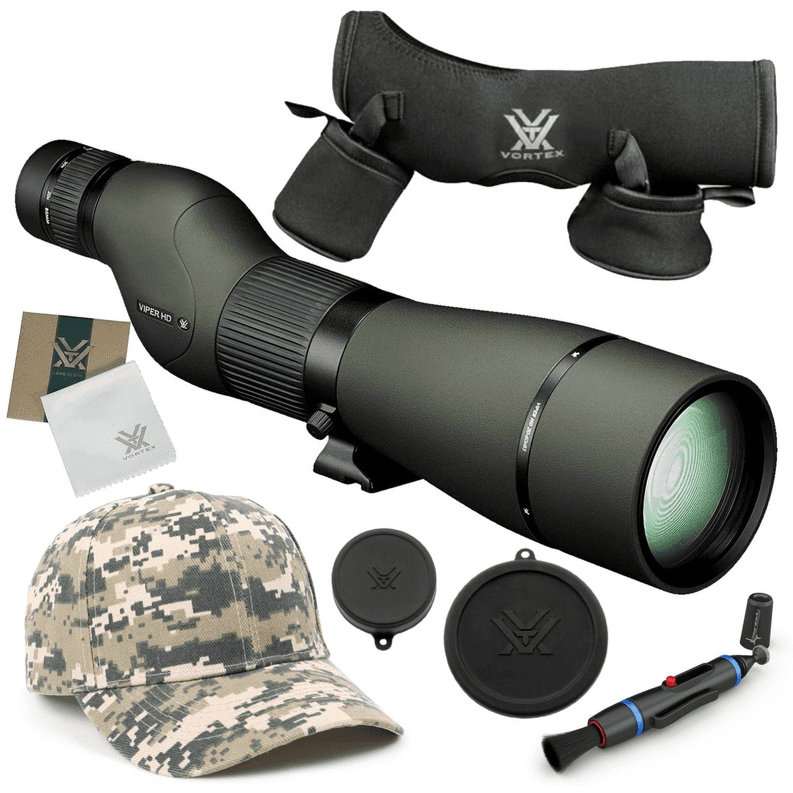Vortex Optics Viper HD 20-60x85 Straight Spotting Scope V503 with Free Hat (Camo Digital) and ...