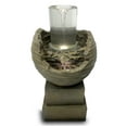 Vortex Rock Water Fountain with 6 LED Lights –Fiberglass Resin ...
