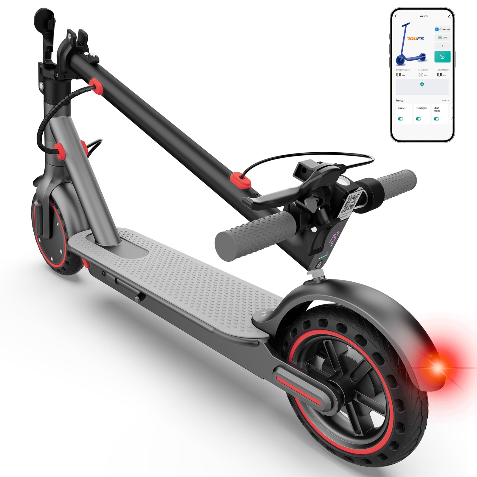 VortexRider Electric Scooter 350W 8.5' Foldable Scooter for Adults with ...