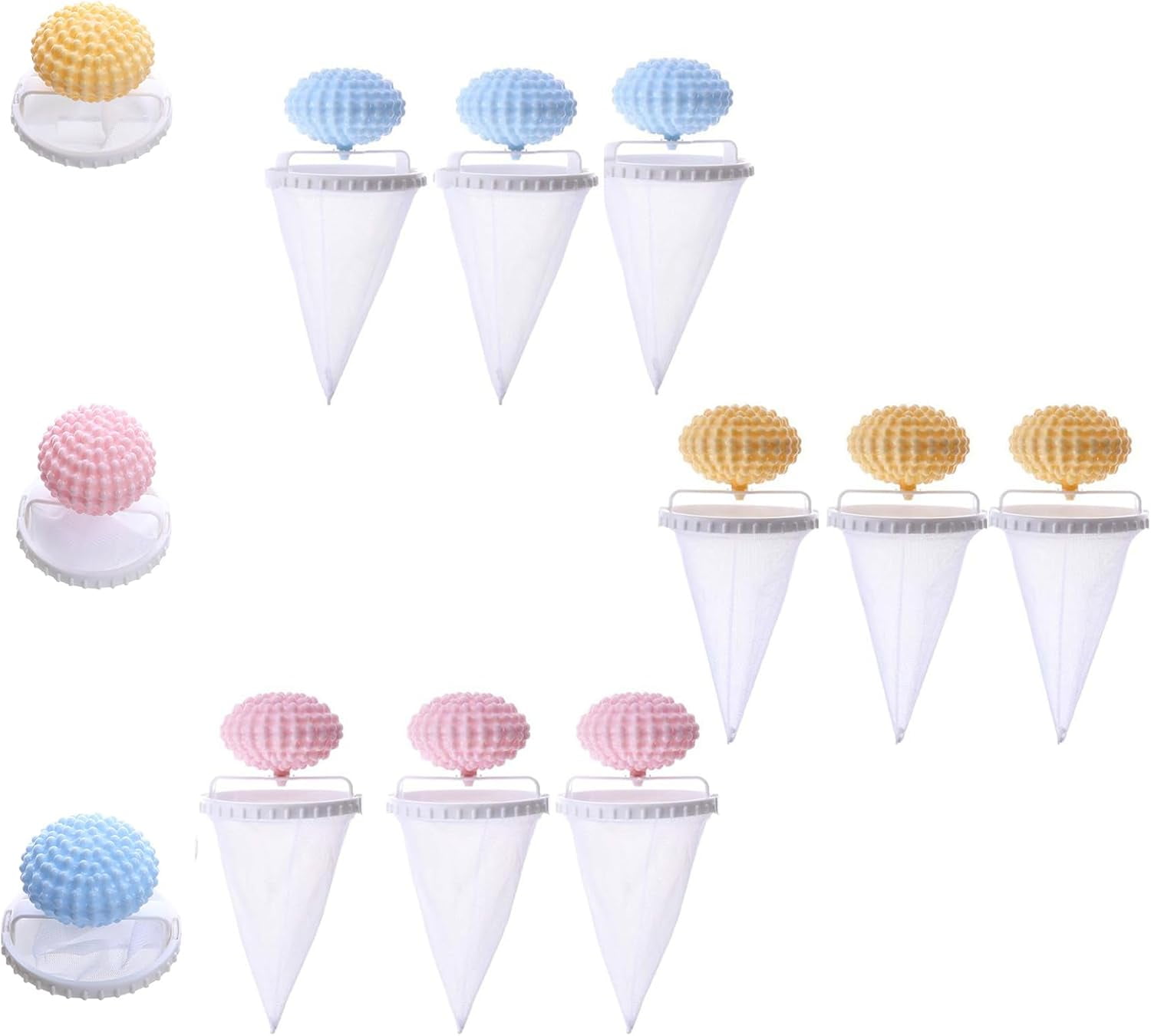 Vortexes Float Hair and Lint Catcher, 3pcs Washing Machine Hair Filter ...