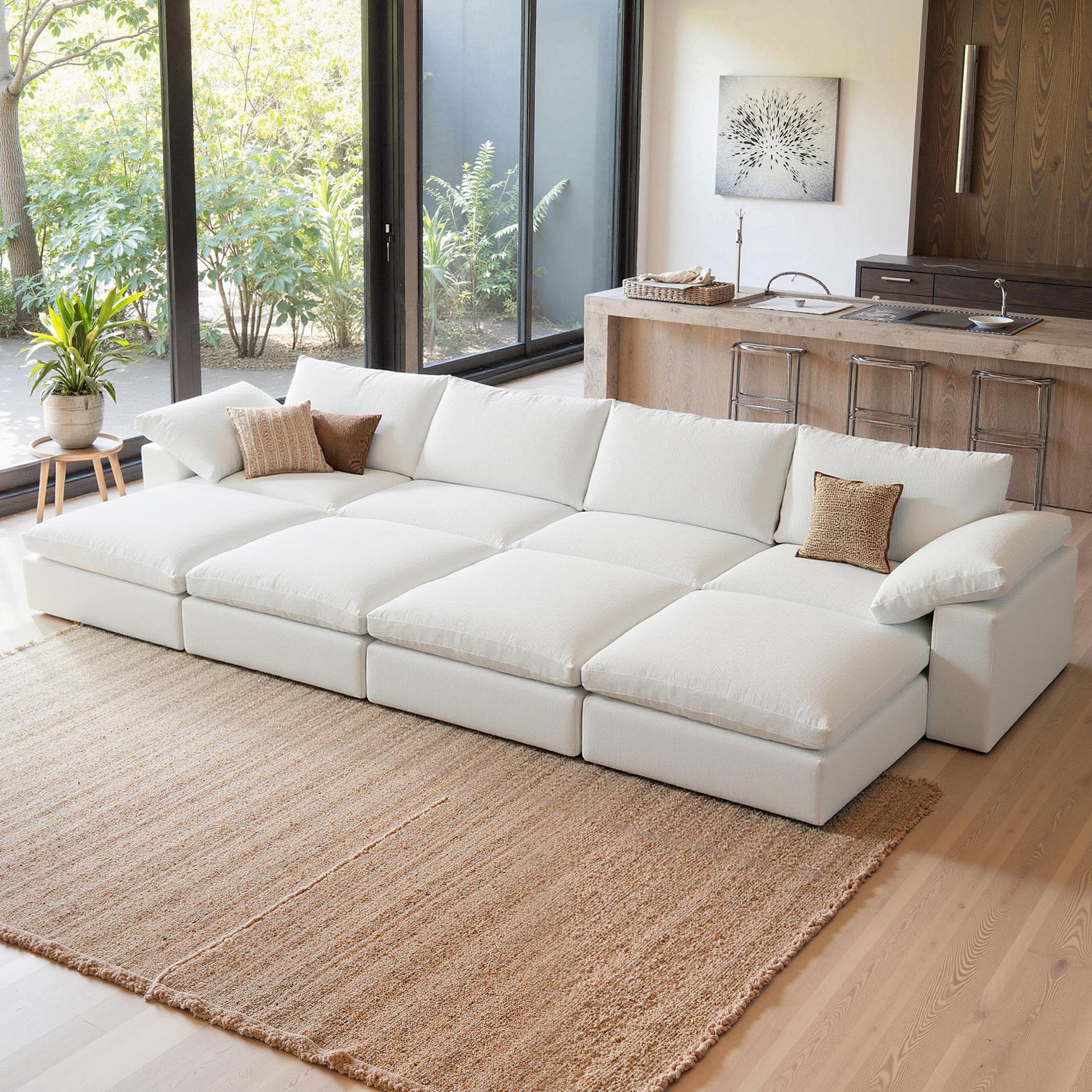 Vorthio 110.2" Oversized Cloud Couch, 31.5" Deep Seat Modular Sectional ...
