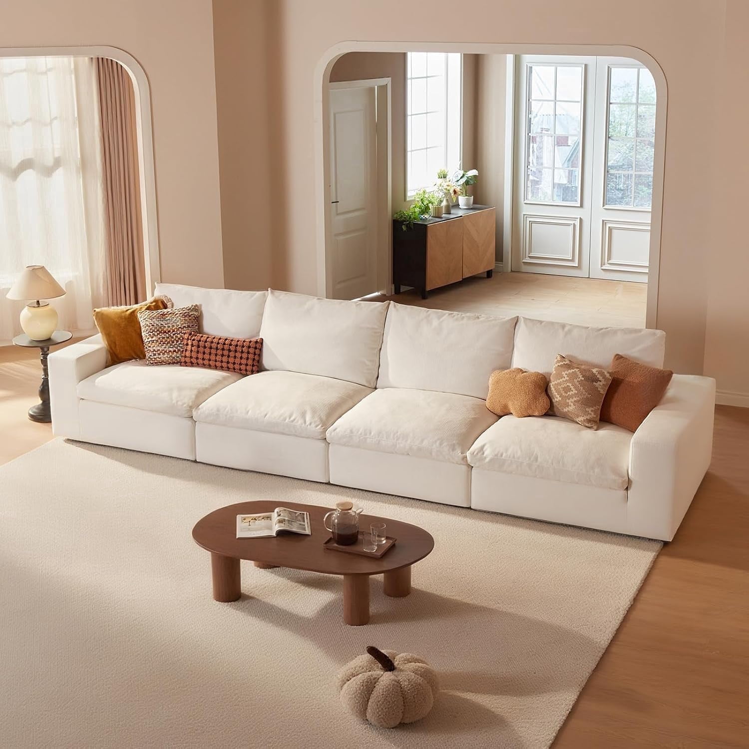 Vorthio 161.2" Cloud Couch,Oversized Modular Sectional Sofa,35'Deep ...
