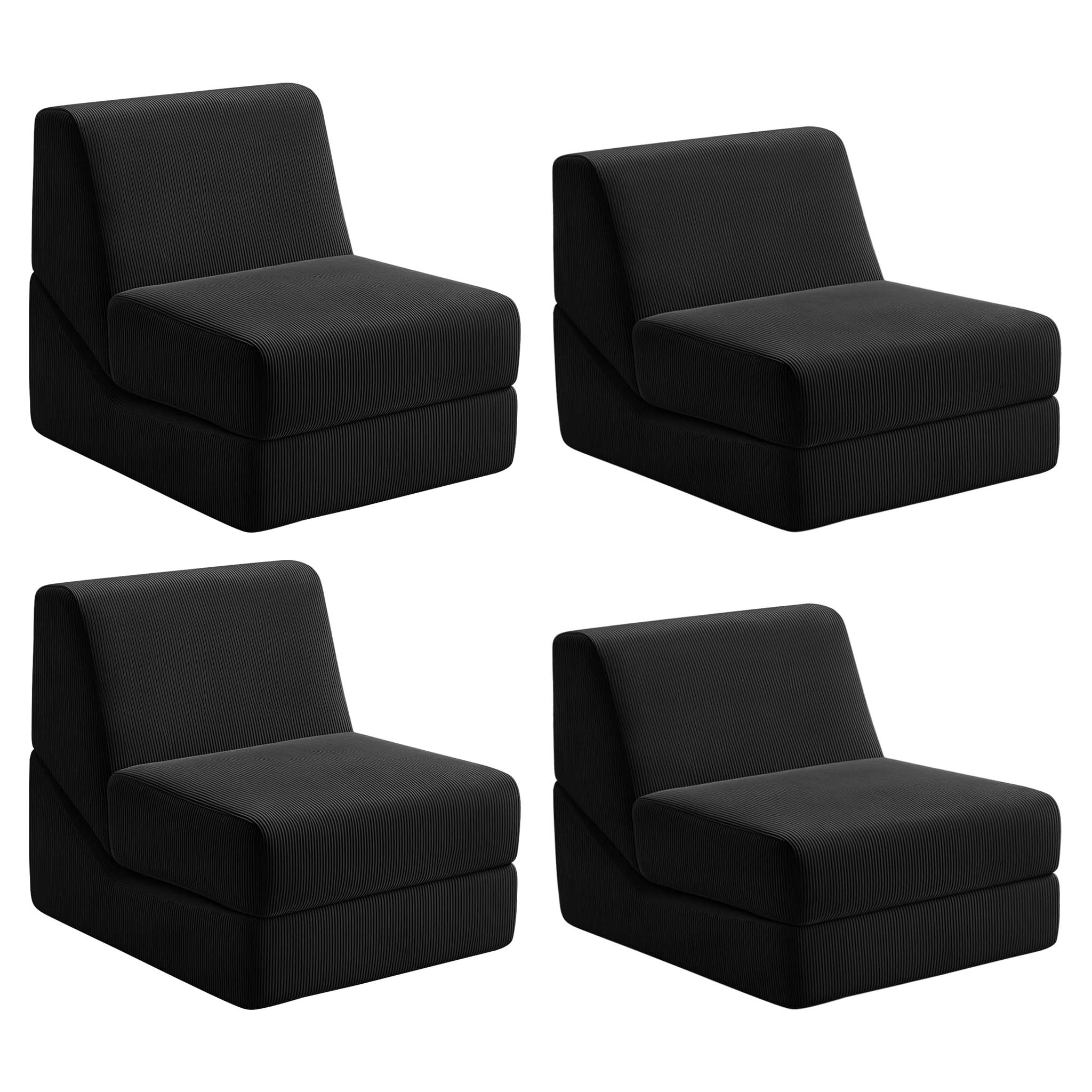 Vorthio Folding Sofa Bed, 3 in 1 Convertible Sleeper Chair, Floor Couch ...
