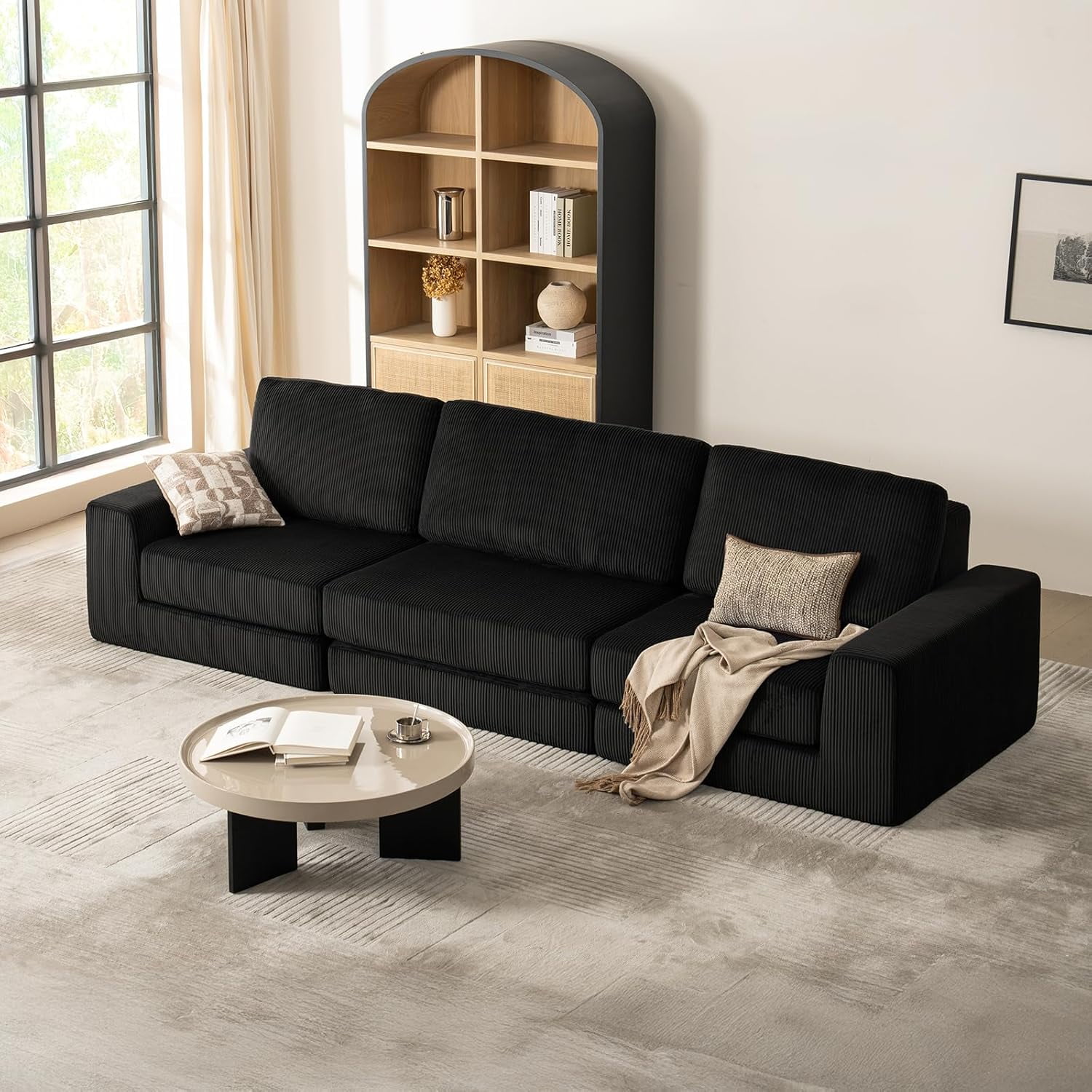Vorthio Modular Sectional Sofa,Corduroy Boneless Couches for Living ...