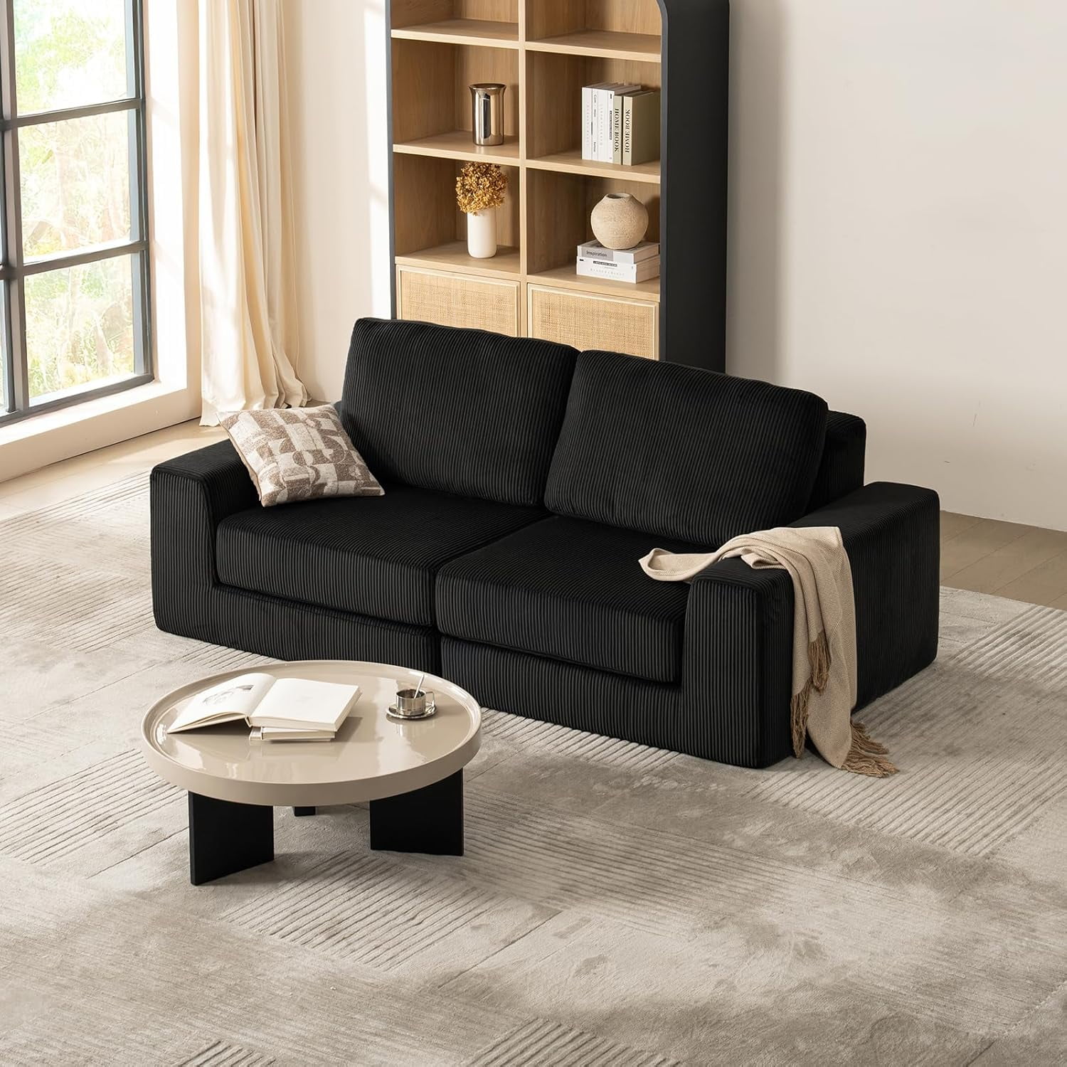 Vorthio Modular Sectional Sofa Loveseat,Corduroy Boneless Couches for ...