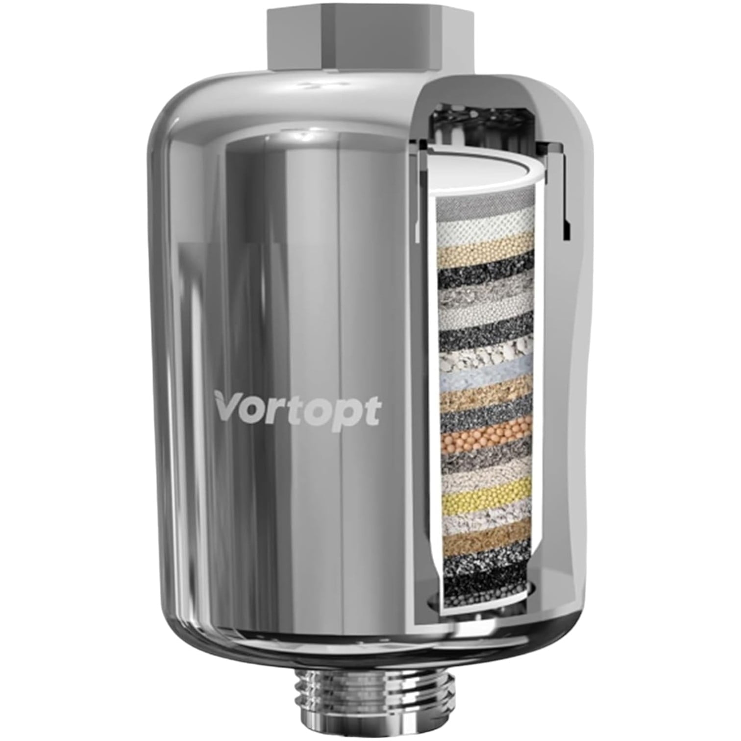 Vortopt 20-Stage Shower Filter for Hard Water - High Flow Rate Shower ...