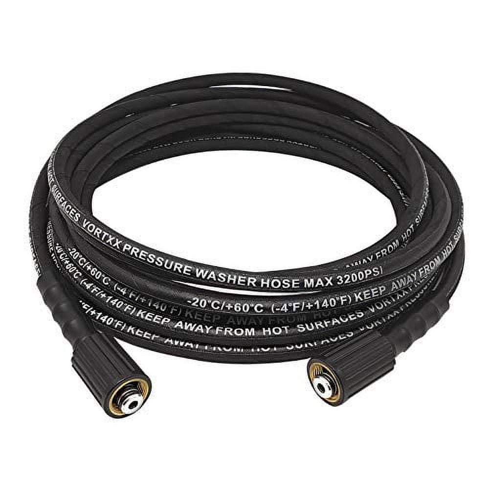 Vortxx Heavy Duty Pressure Washer Hose, 1/4" x 30', 3200 PSI, Steel ...