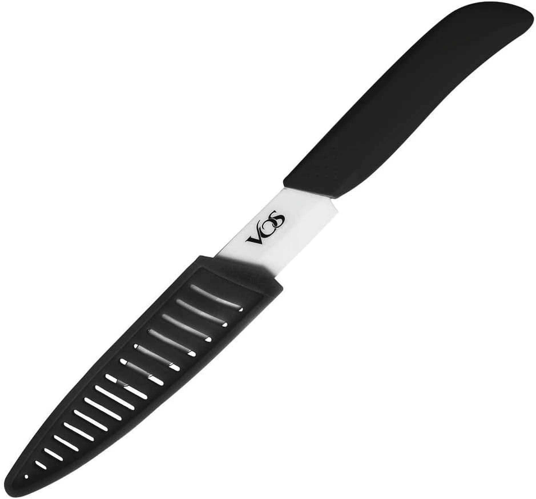 Vos Ceramic Knife - Paring 4 Inch Zirconia Blade With Sheath Cover ...