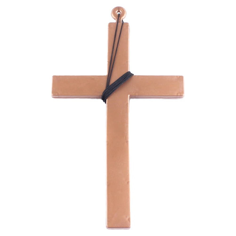 Vosarea Cross Crucifix Necklace Golden Plastic 1Pack 9.25In X 5.24In X ...