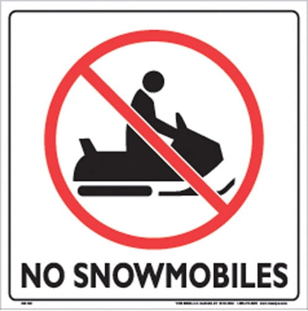 Voss Signs White Plastic Sign 12" - No Snowmobiles 328 NSB WP - Walmart.com