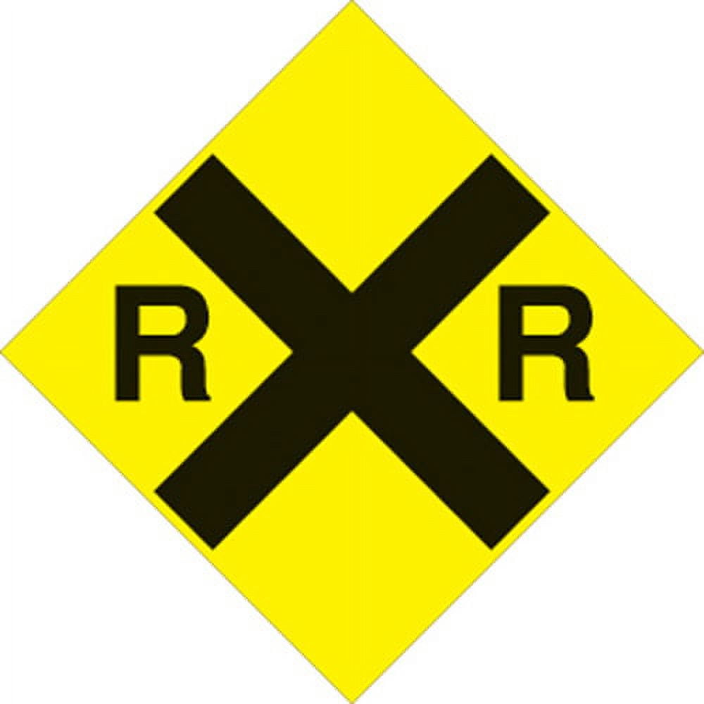 Voss Signs 489 Rr Yr Yellow Plastic Reflective Sign 12" - Railroad ...