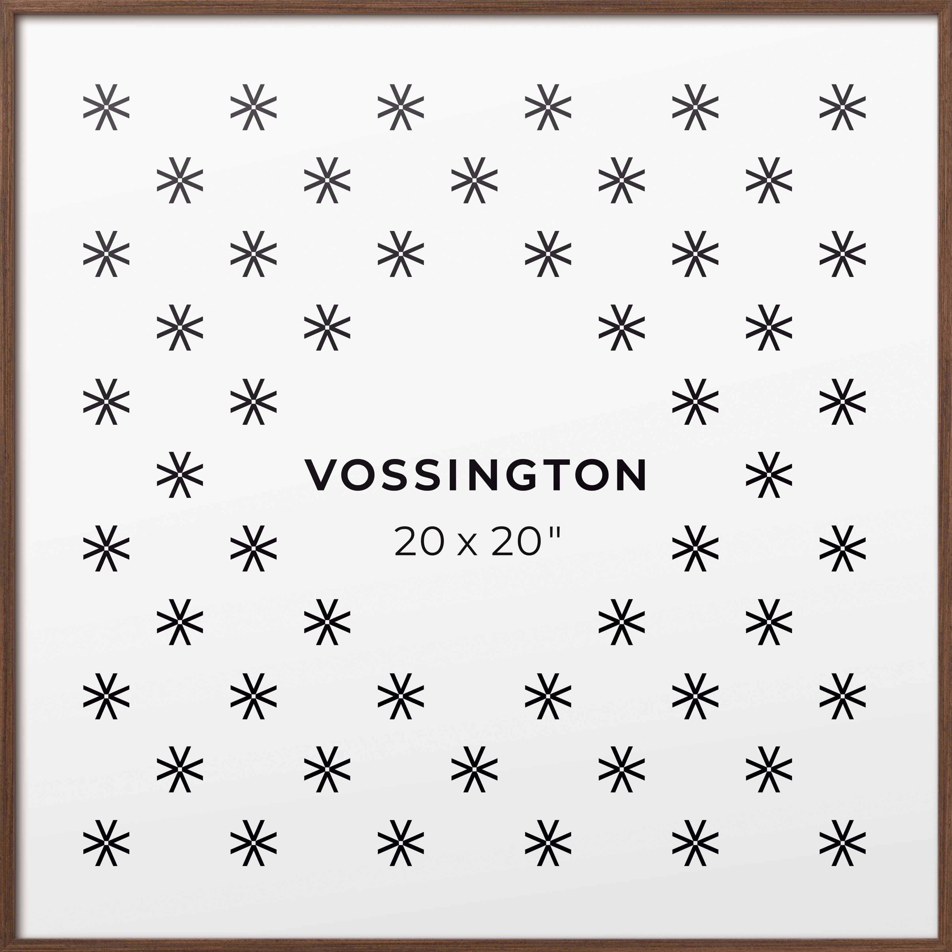Vossington 20x20 Frame - Walnut Picture Frame - Thin Wood Frame - 20 x ...