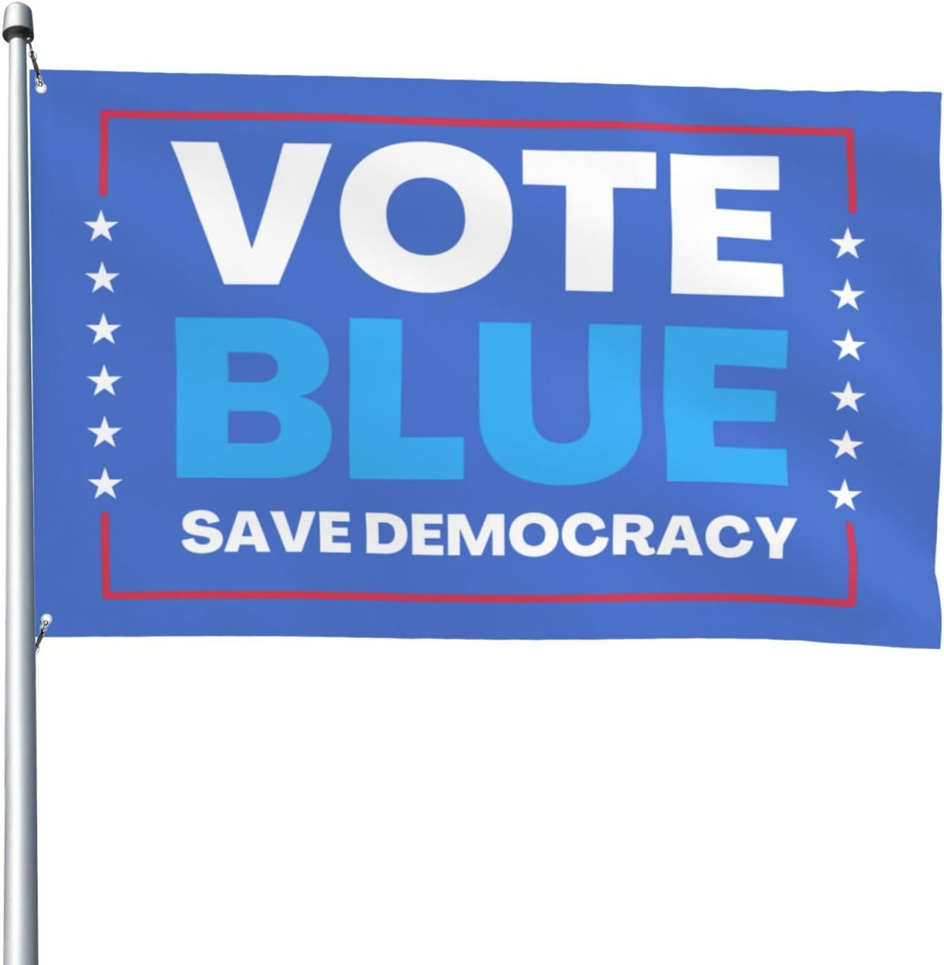 Vote Blue 2024 Flag 4x6 Save De-mocr-acy Vote Democrat Flag 4x6 A-nt-i ...
