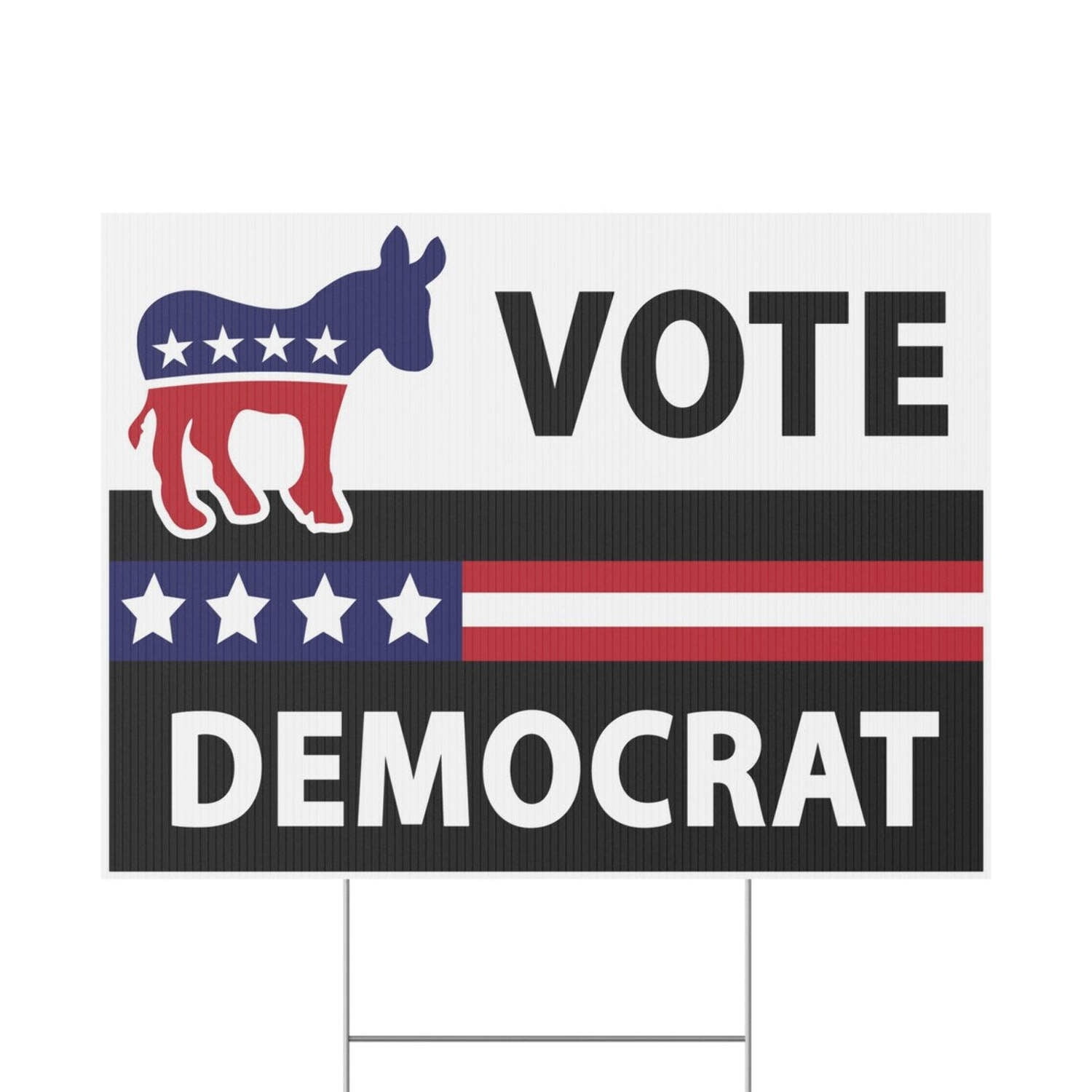 Vote Democrat Yard Sign, 18x12, 24x18, 36x24, H-Stake Included, v1 ...