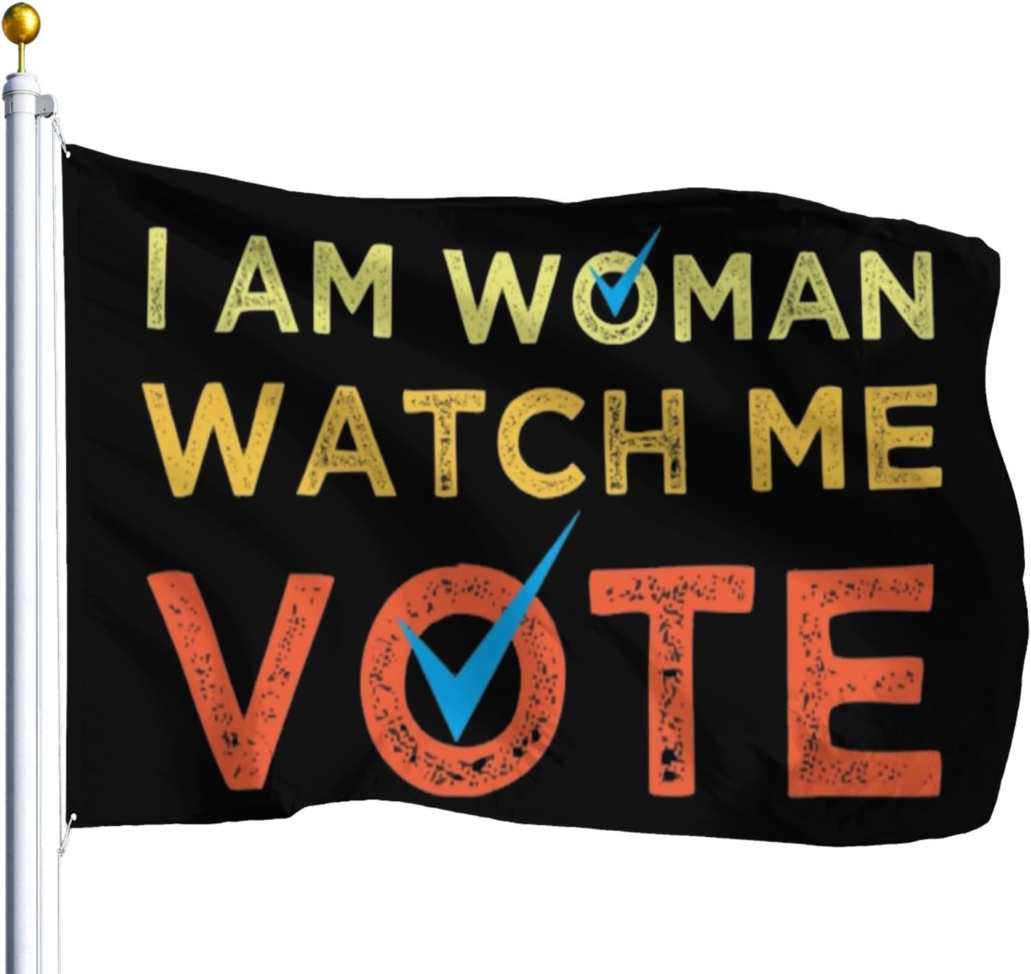 Vote Garden Flags I'am Woman Watch Me Vote Outdoor Flags & Usa Garden ...