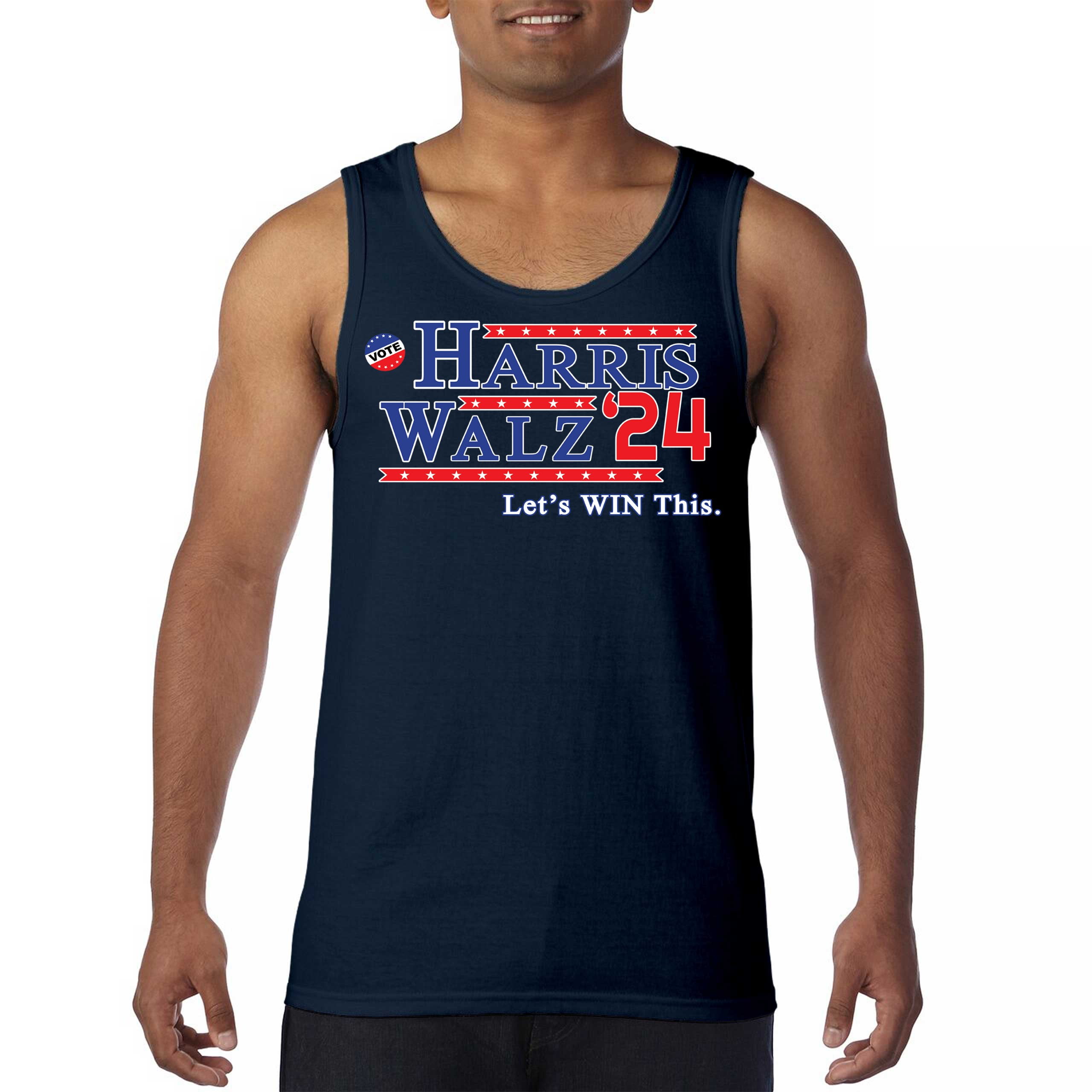 Vote Harris Walz 2024 Tank Top Let's Win This America Madam President I ...