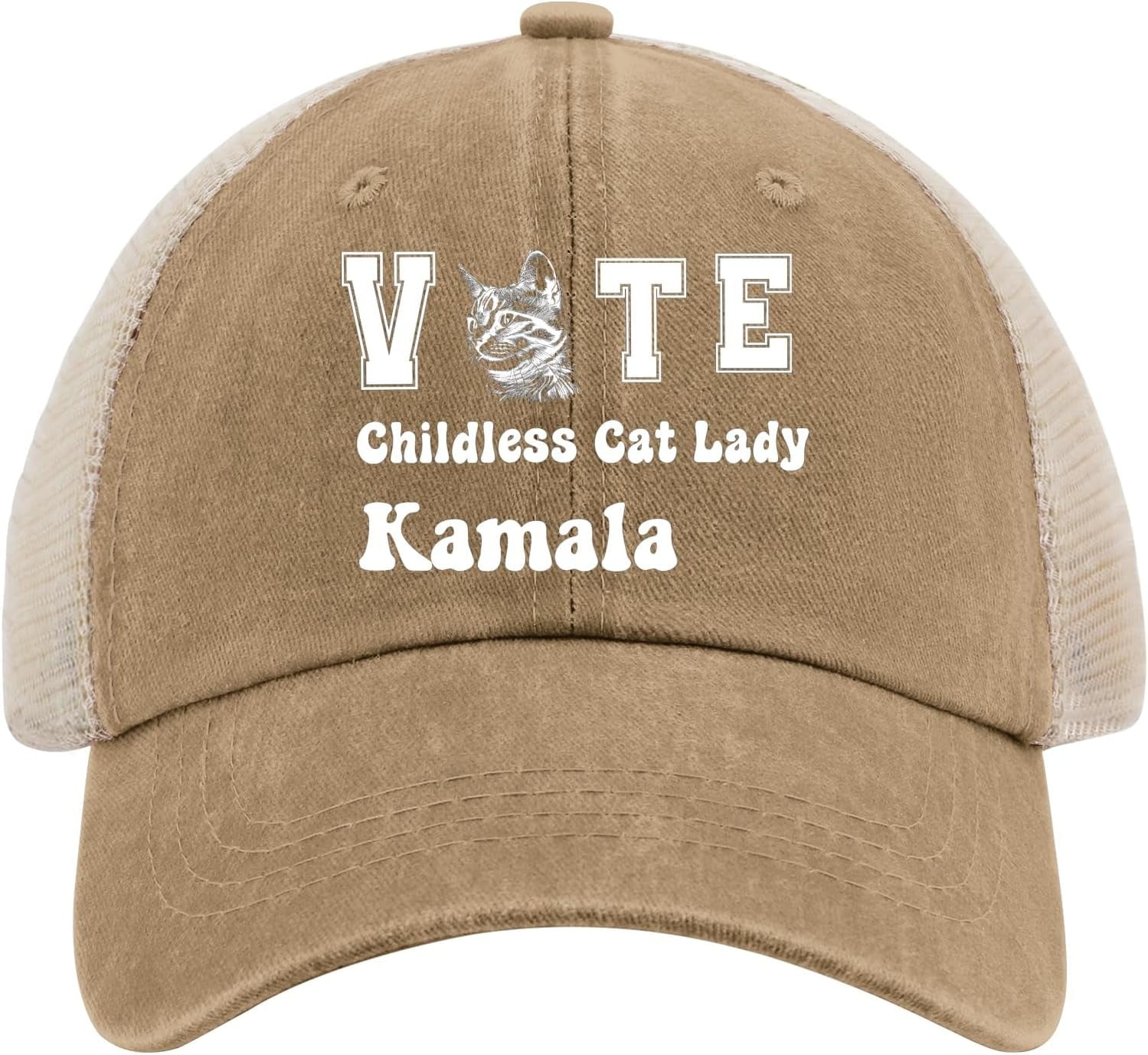 Vote Like A Childless Cat Lady Voting Kamala Hat Women's Hats & Caps ...
