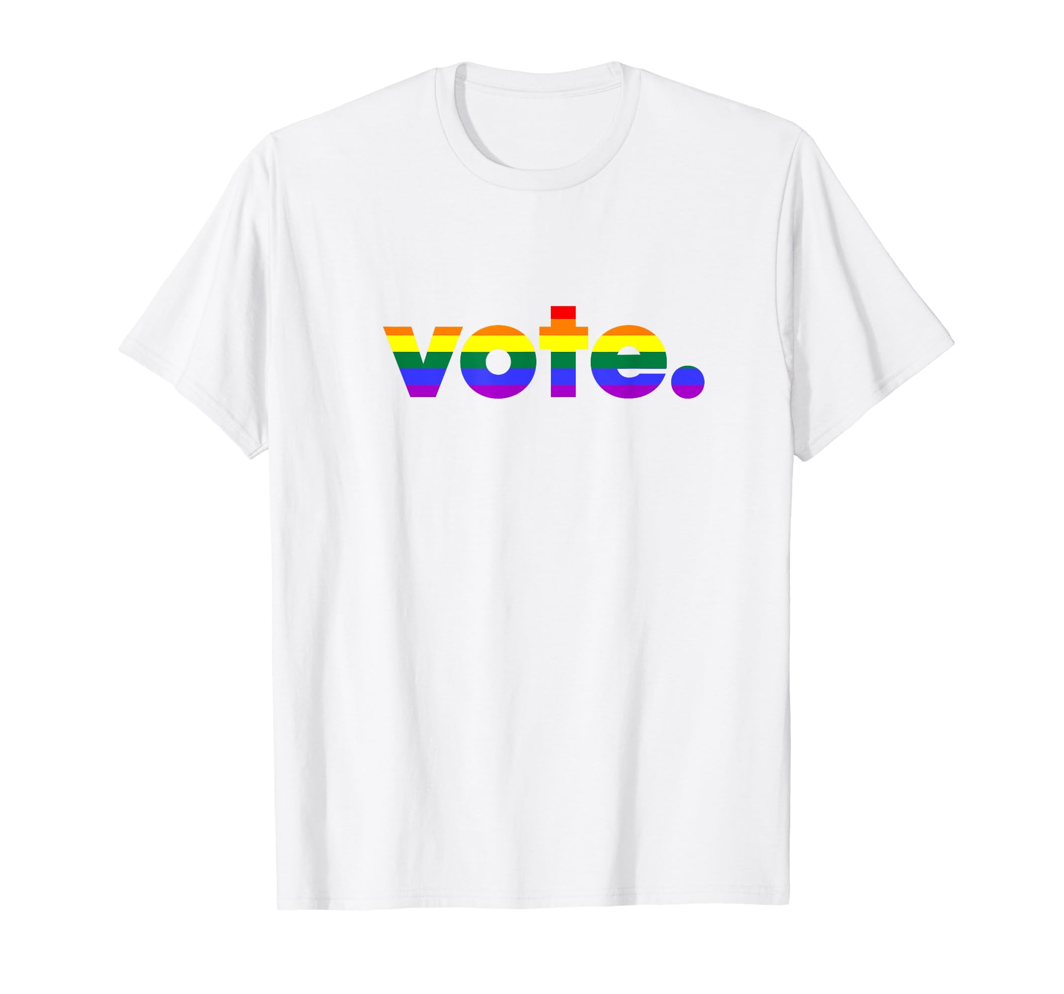 Vote Pride Flag - Election White T-Shirt Short Sleeve Tee - Walmart.com