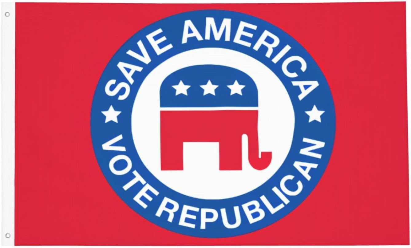 Vote Republican Save America Vote Red Banner With Metal Grommets Double ...