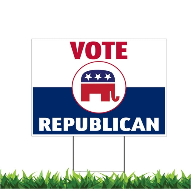 Vote Republican Yard Sign, 18x12, 24x18, 36x24, H-Stake Included, v2 ...