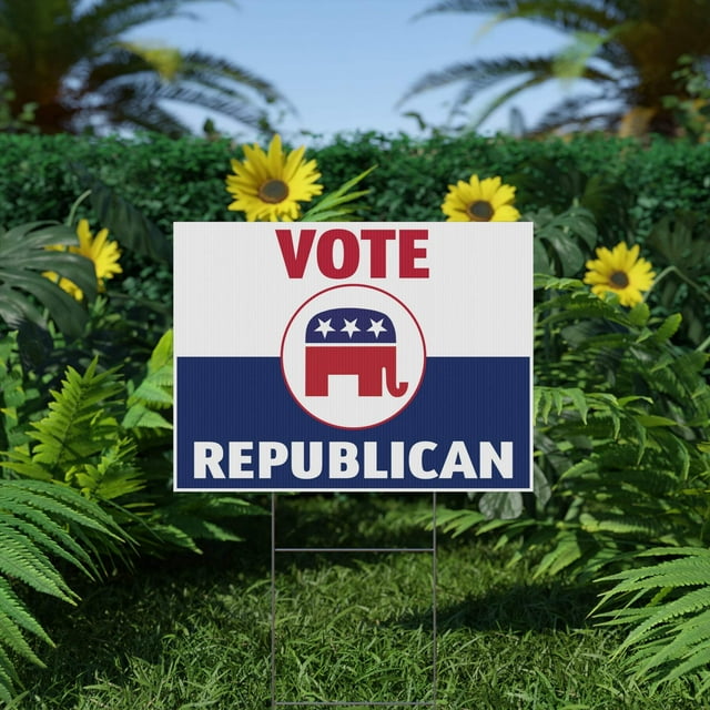 Vote Republican Yard Sign, 18x12, 24x18, 36x24, H-Stake Included, v2 ...