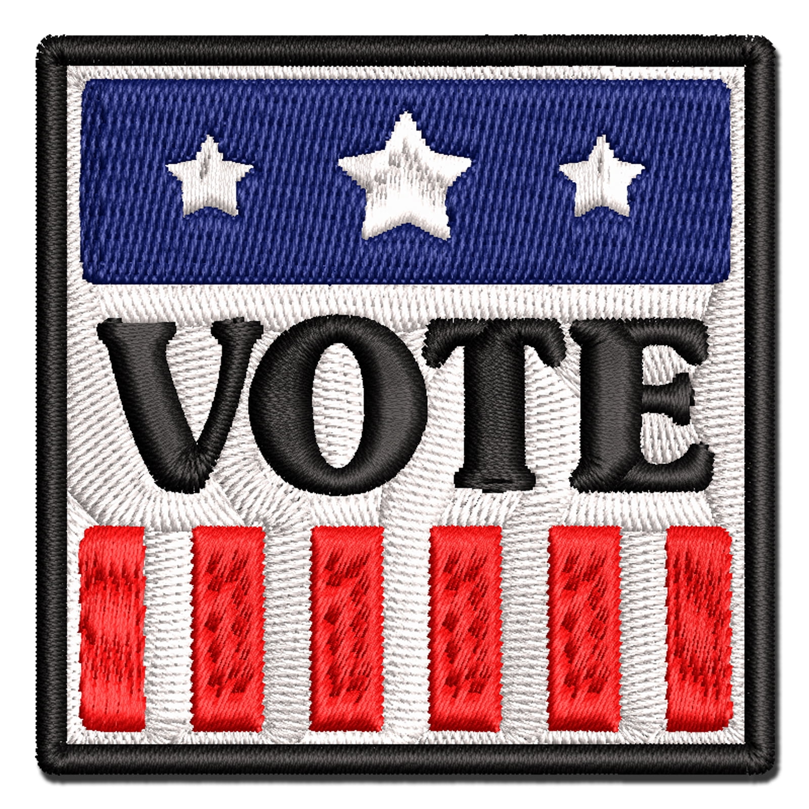 Vote Stars and Stripes Voting Patriotic Applique Multi-Color ...