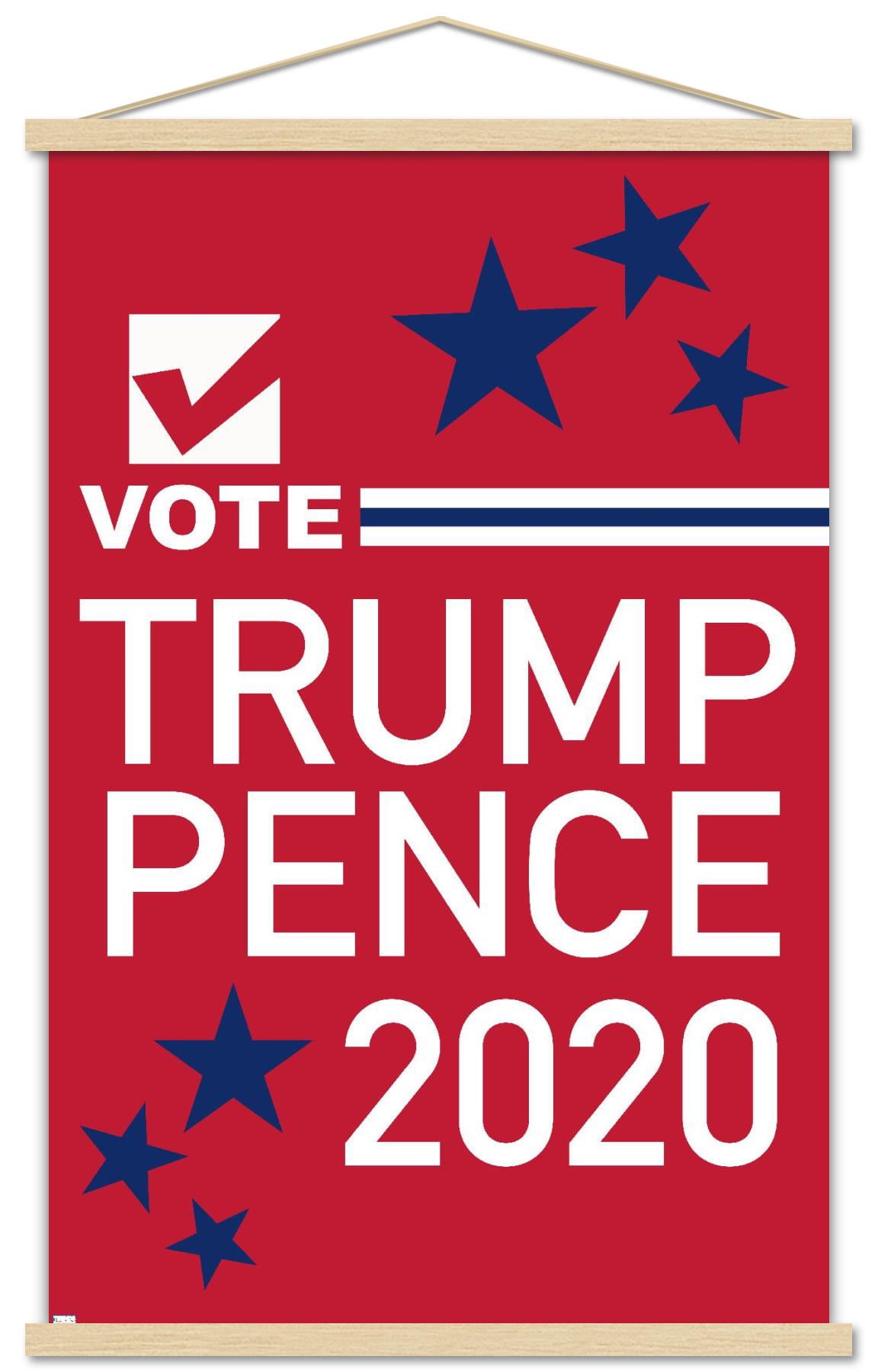 Vote - Trump/Pence 2020 Wall Poster with Magnetic Frame, 22.375" x 34 ...