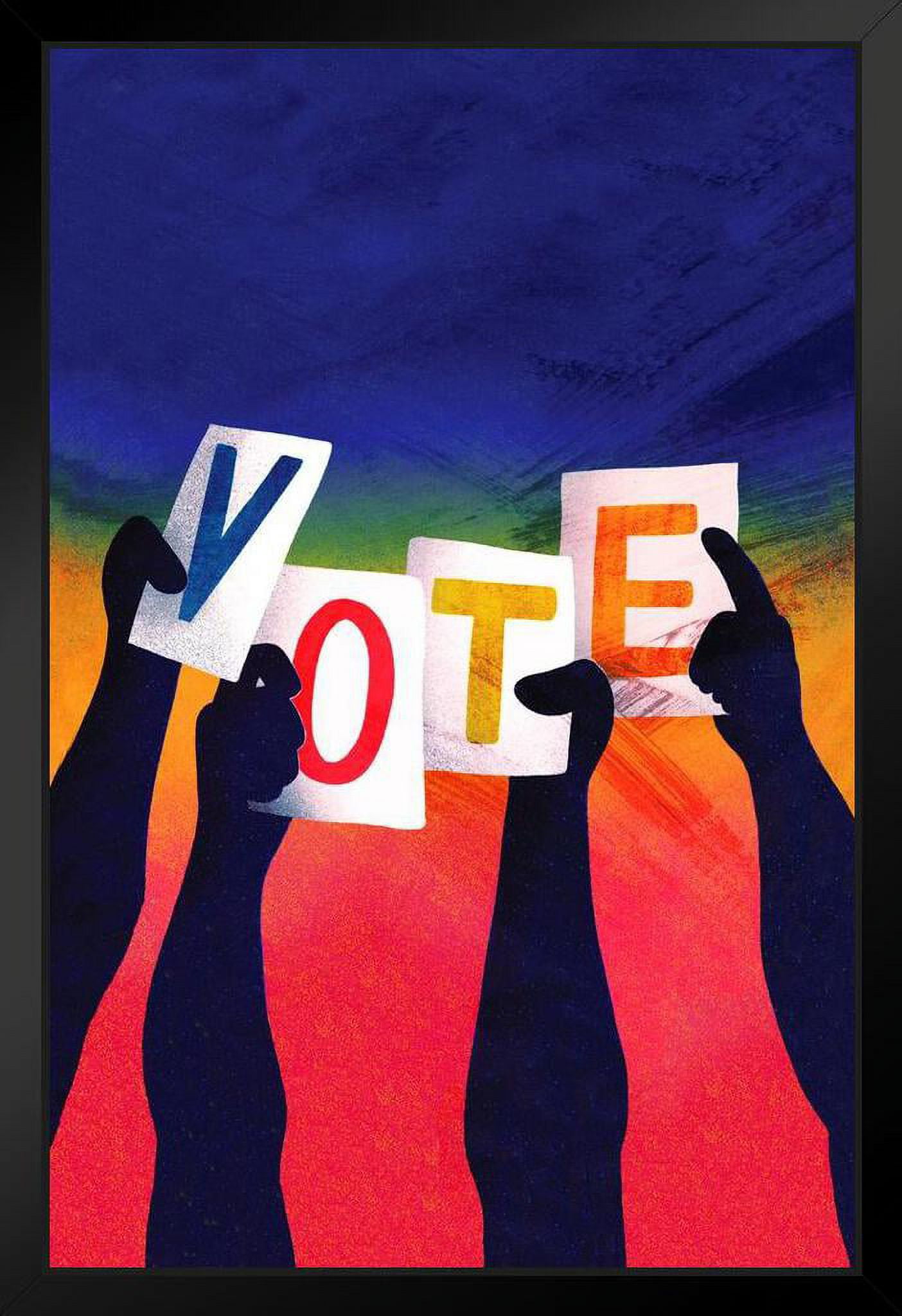 Vote by Kelly Rosen Hands Holding Signs Creative Action Network Vote ...