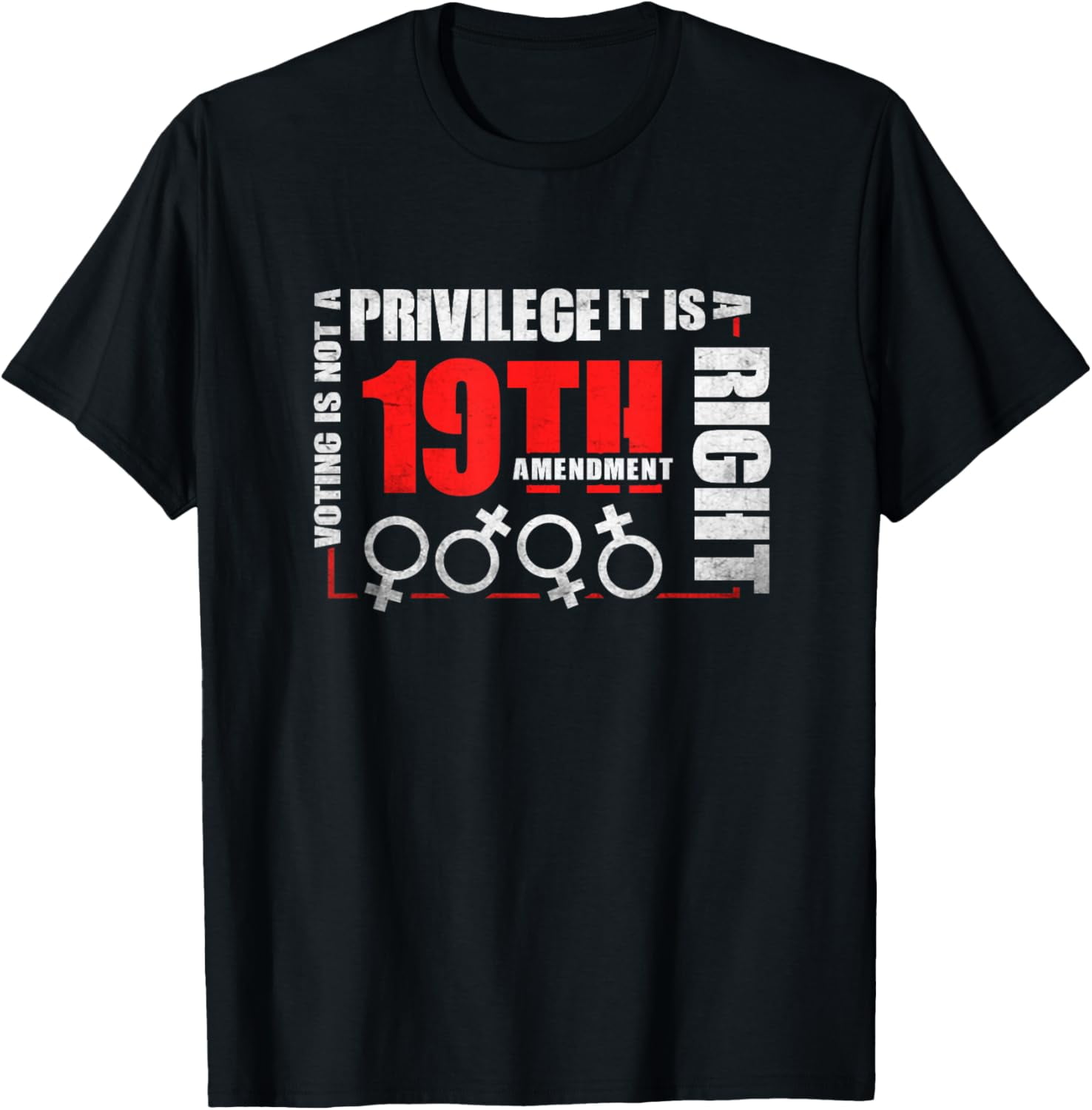 Voting Is Not a Privilege It Is A Right Womens Rights T-Shirt - Walmart.com