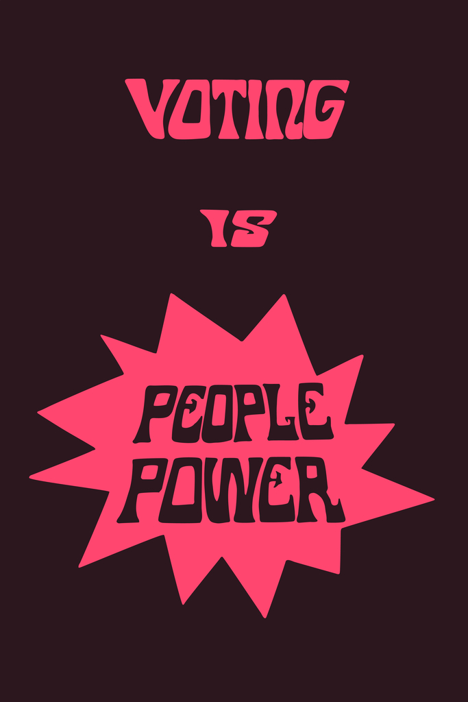 Voting Is People Power Retro Vintage Political Motivational ...