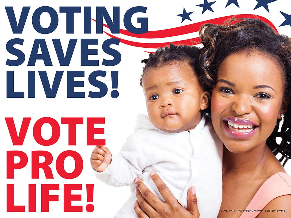 Voting Saves Lives Pro-Life Yard Sign - Walmart.com