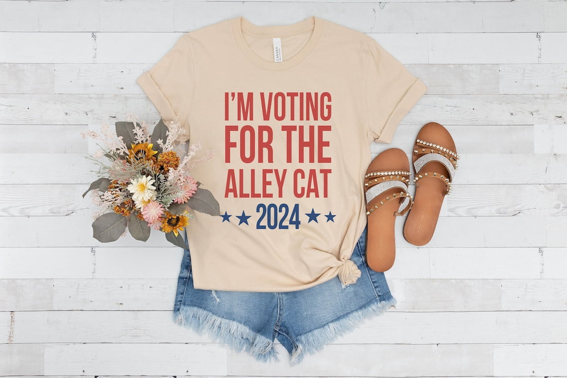 , Voting for Alley Cat, Funny Election Debate Shirt, Morals of an Alley ...