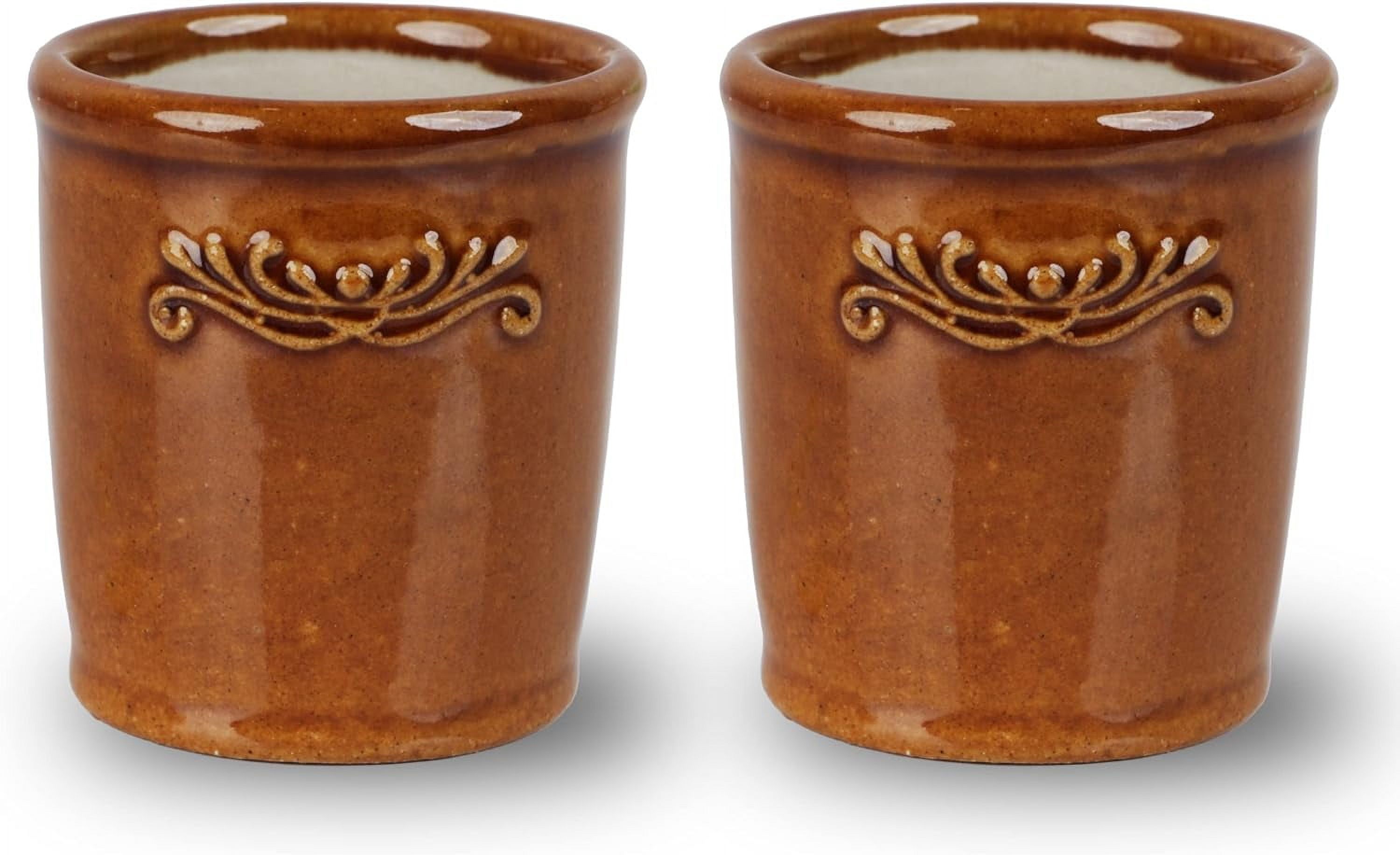 Votive Cadle for Home ad Kitche Décor- Ceramic Cadle Set of 2 - Beige ...