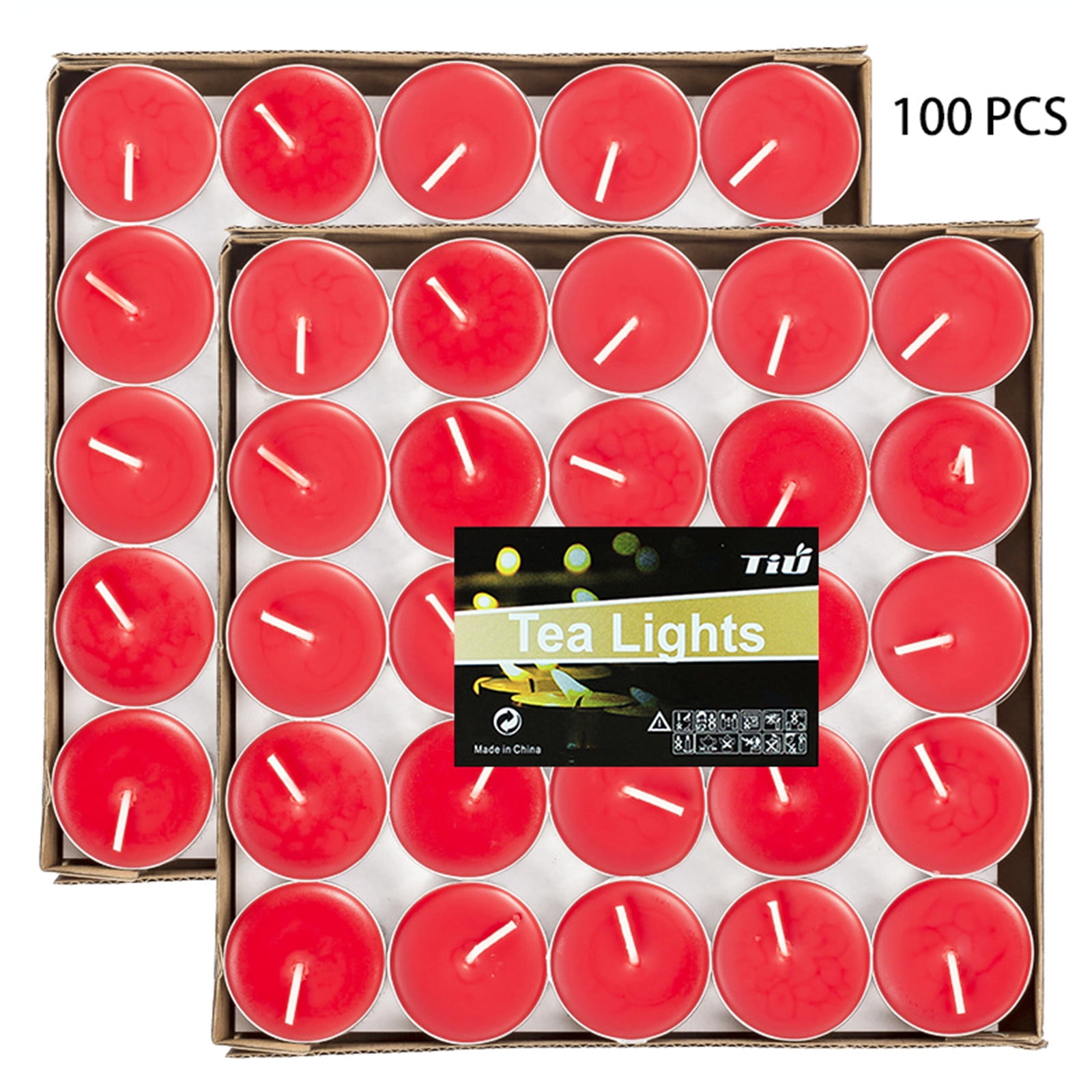 100 Pack Mini White Tealights, Unscented Votive Tea Lights Candles for ...