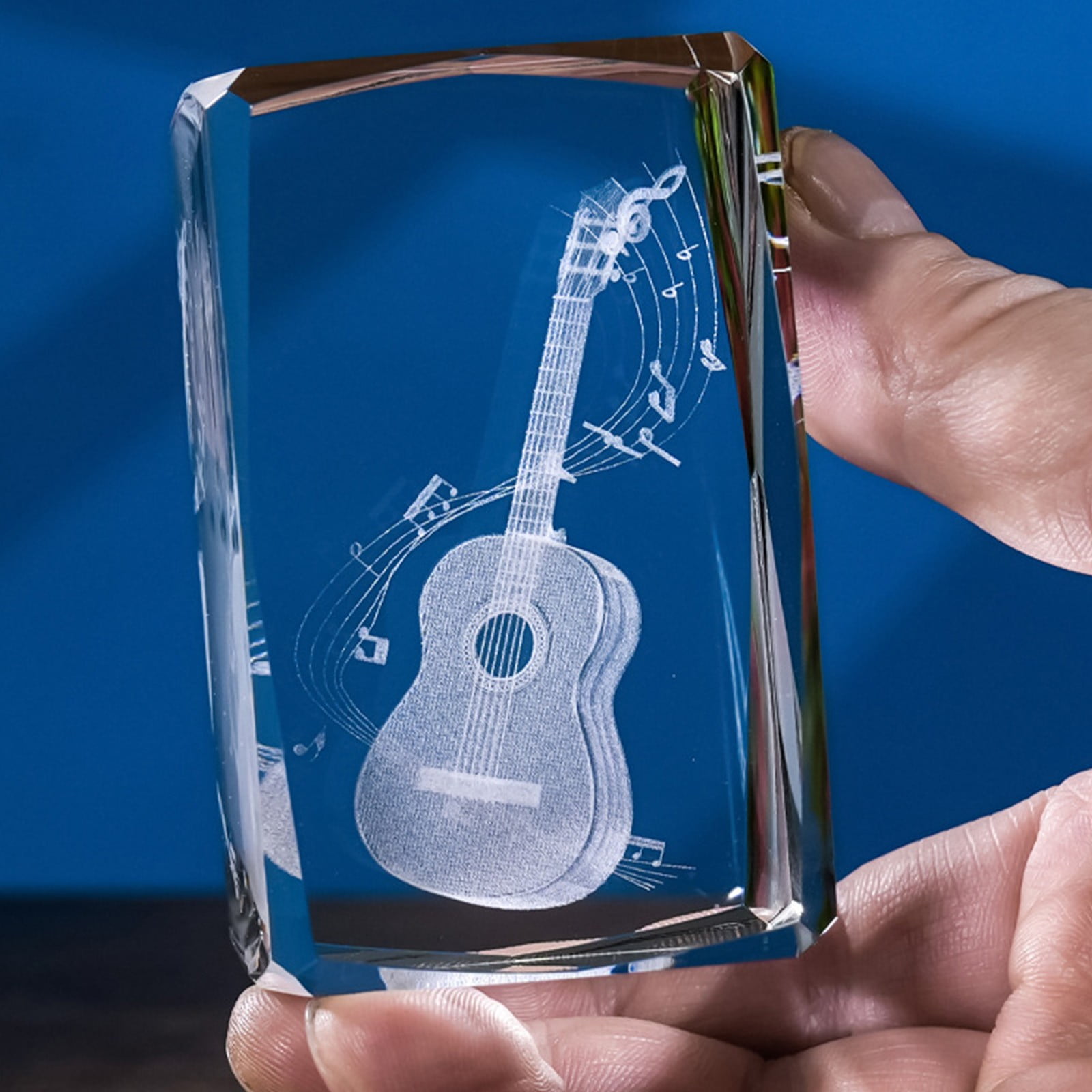 Votnto Crystal Crafts Three Dimensional Model Carved Guitar Musical ...