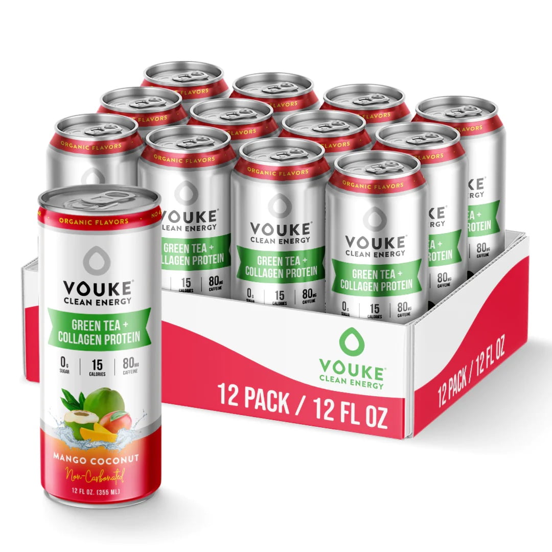 Vouke Mango Coconut - Green Tea - Non-Carbonated - Clean Energy Drink ...