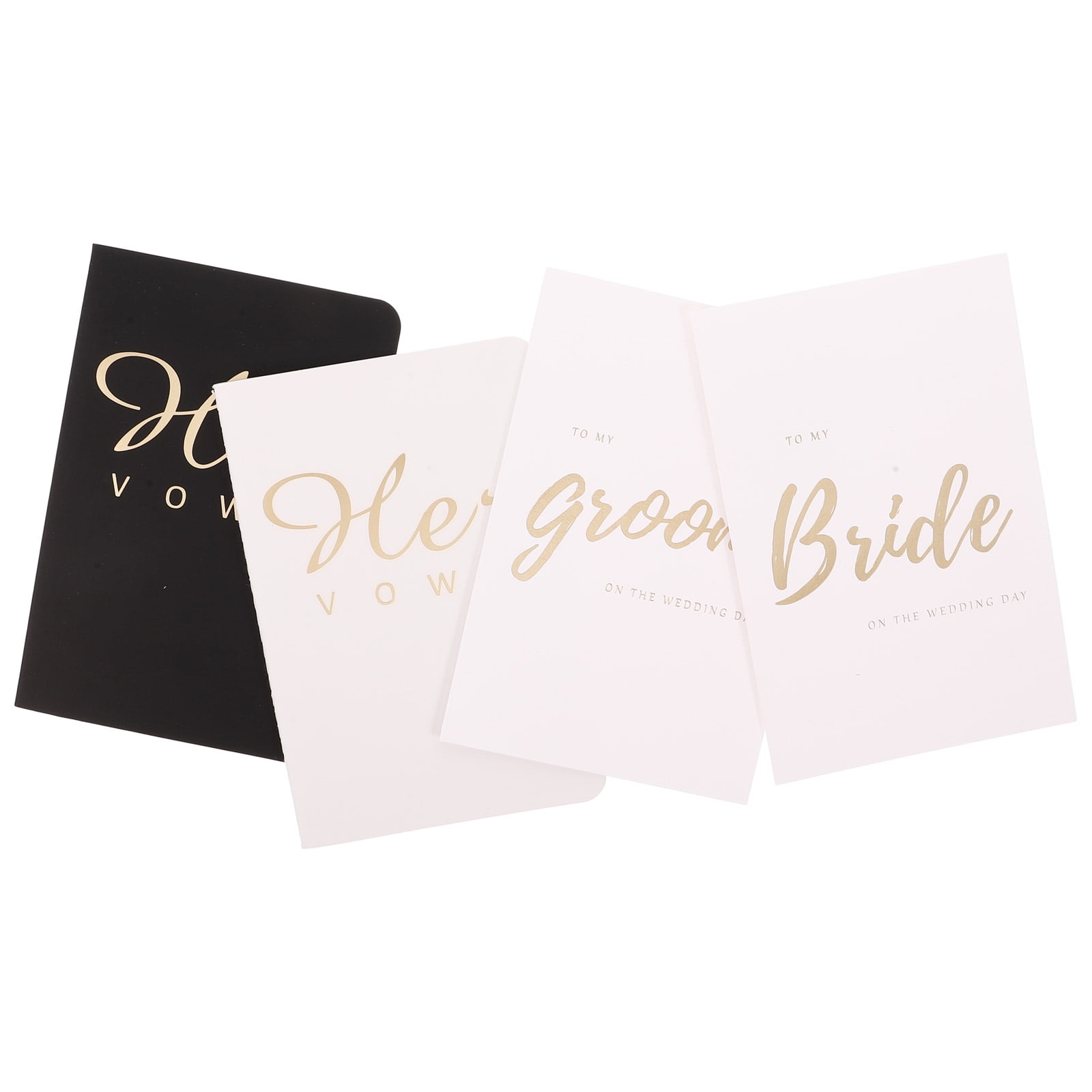 Vow Books With Gold Foil Lettering 4pcs His Hers Vow Books Vow Renewal ...
