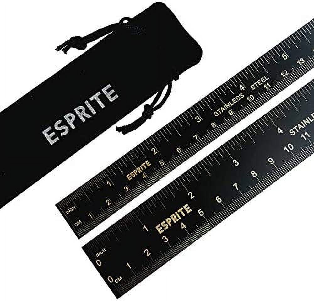 Vowcarol 6 inch Ruler and 12 inch Scale Set, Machinist Ruler, High ...