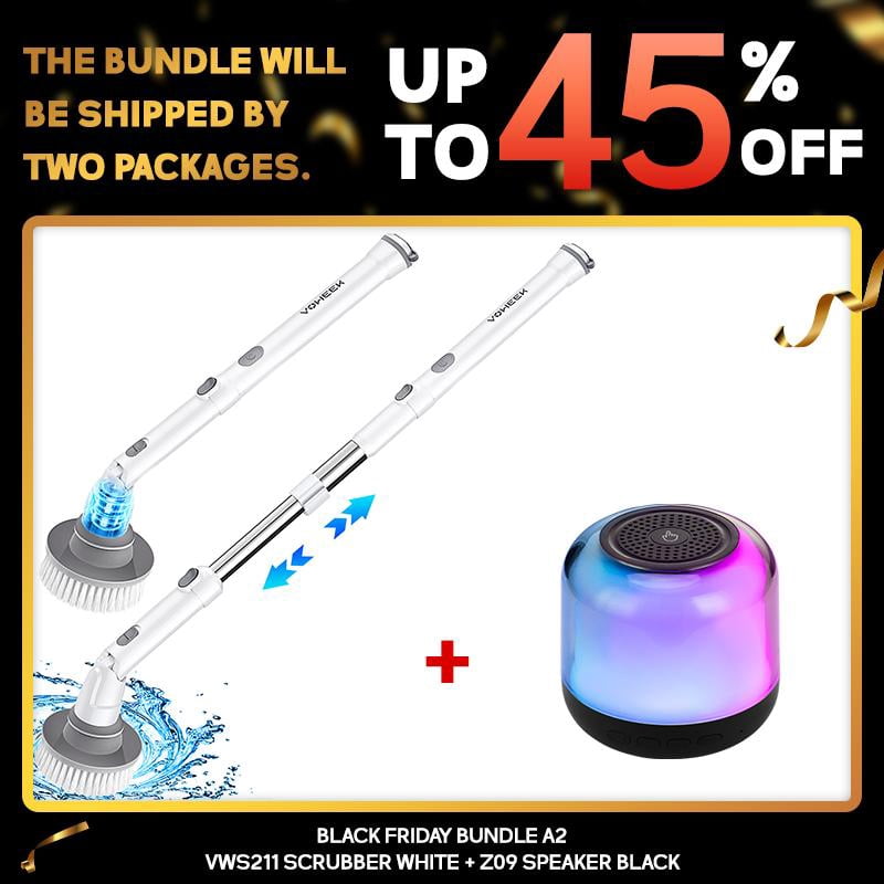 Voweek Electric Spin Scrubber with 4 Replaceable Brush Heads for ...