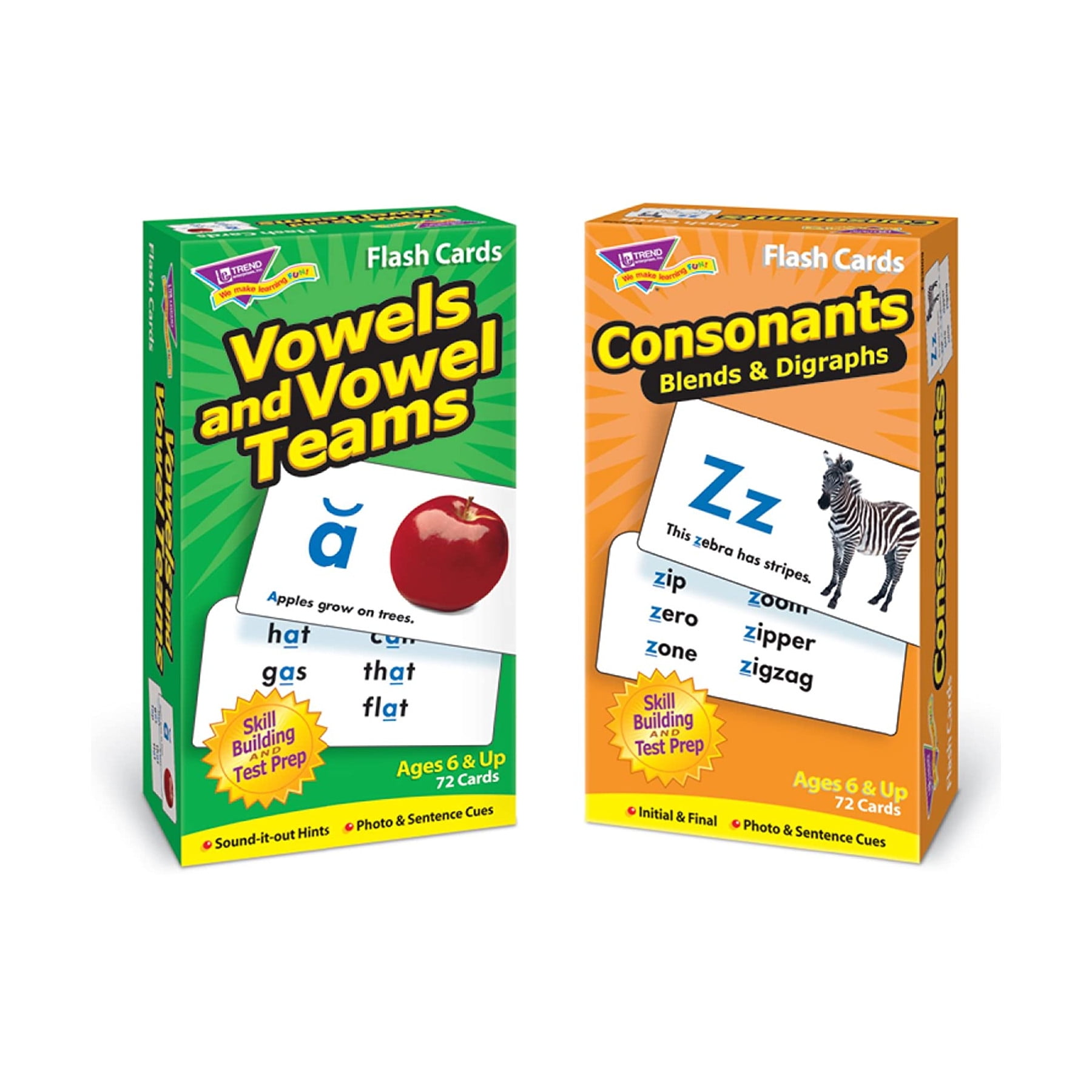 Vowels and Consonants Skill Drill Flash Cards Assortment - Walmart.com