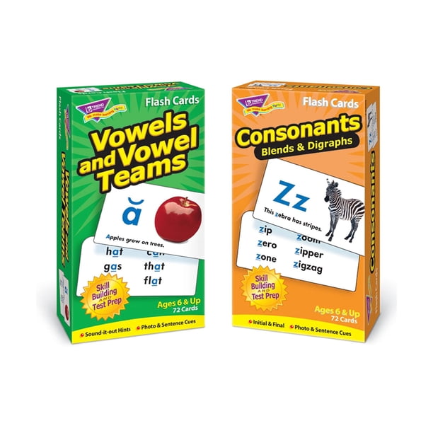 Vowels and Consonants Skill Drill Flash Cards Assortment - Walmart ...