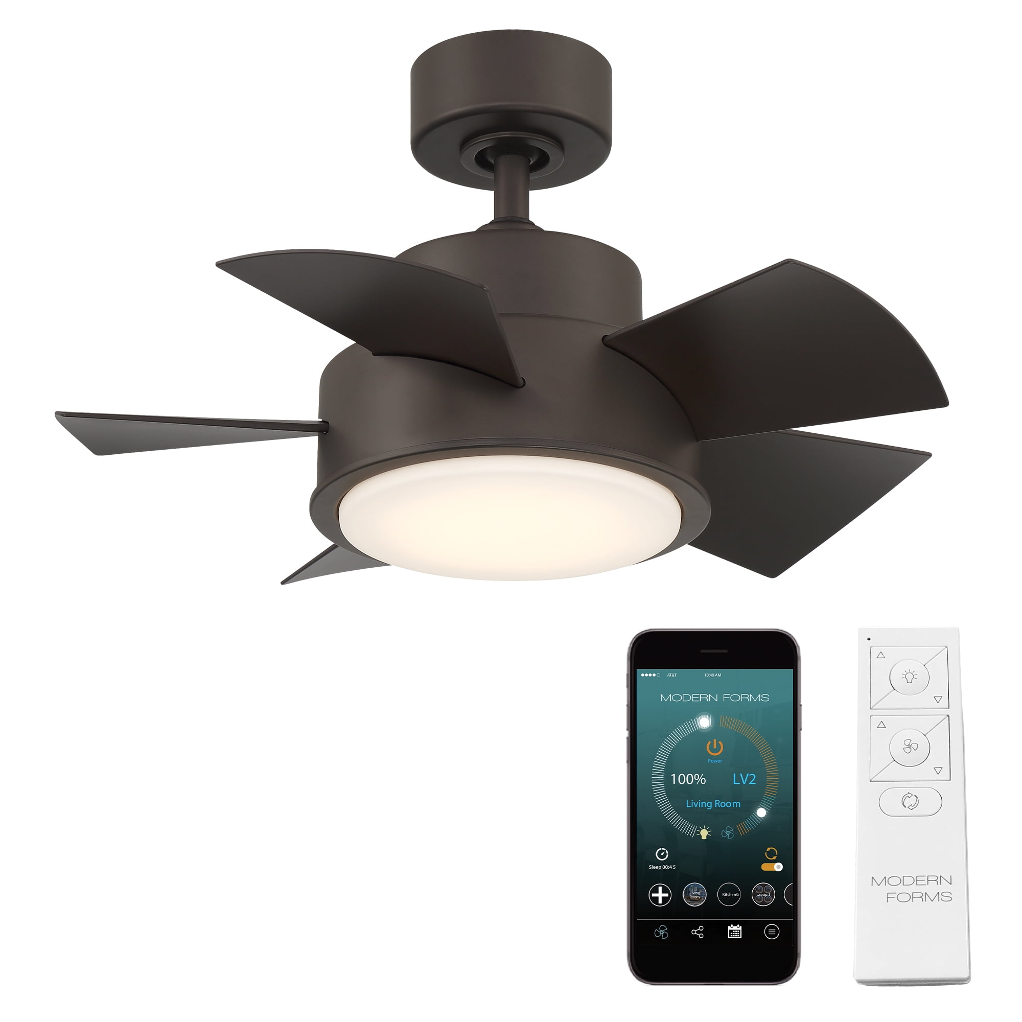 Vox Indoor and Outdoor 5-Blade 26in Smart Ceiling Fan in Bronze with ...
