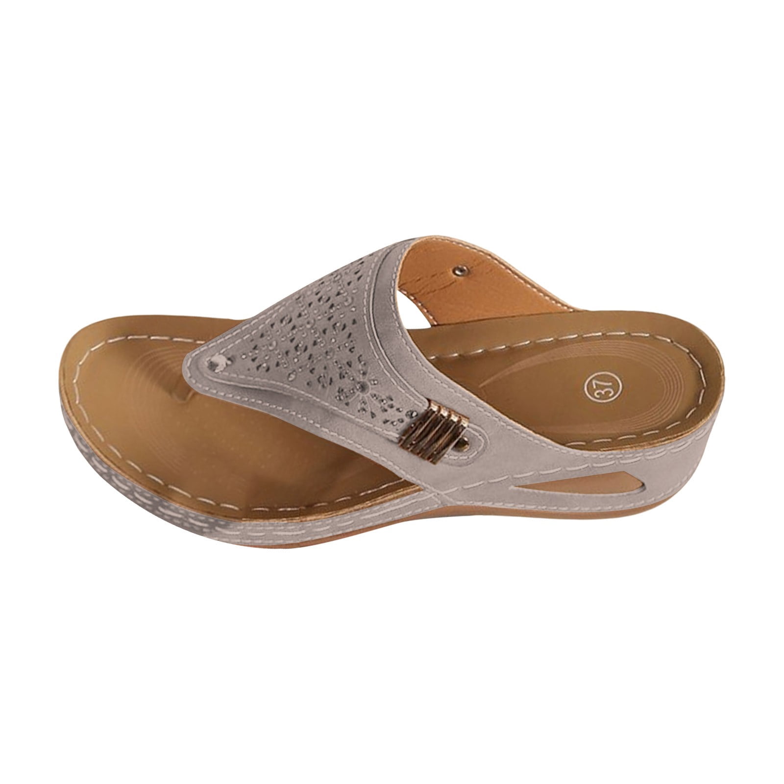 VoxSoles Orthopedic Wedge Sandals for Women Flat Platform Casual Flip ...
