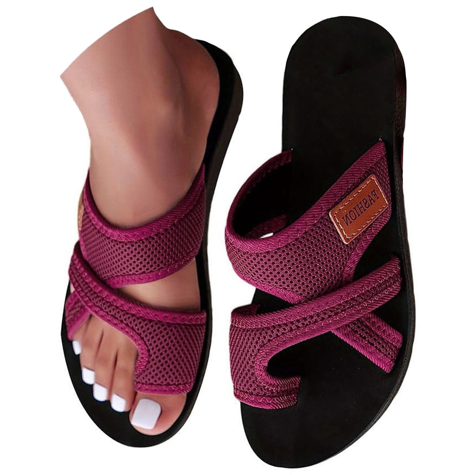 VoxSoles Women’s Extra Wide Summer Sandals Beach Breathable Comfortable ...