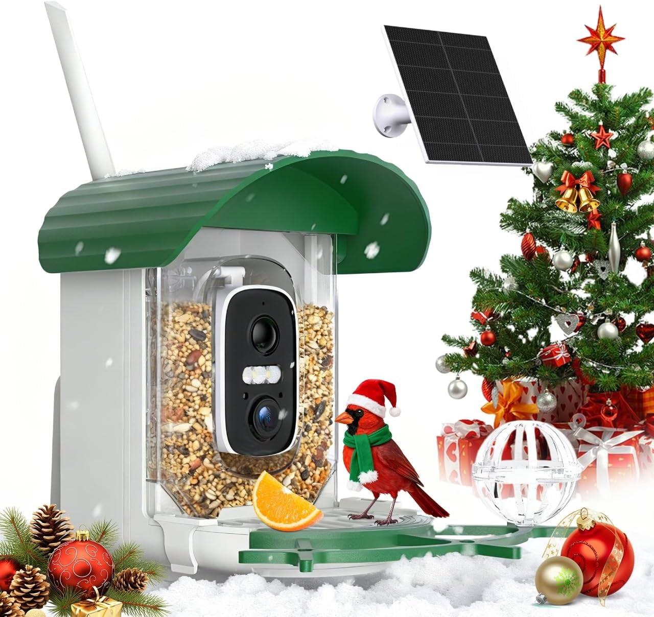 Voxblend Bird Feeder with Camera 3W Solar Powered Panel: Smart Bird ...