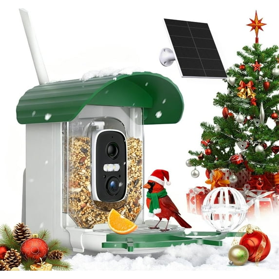 Voxblend Bird Feeder with Camera 3W Solar Powered Panel: Smart Bird ...